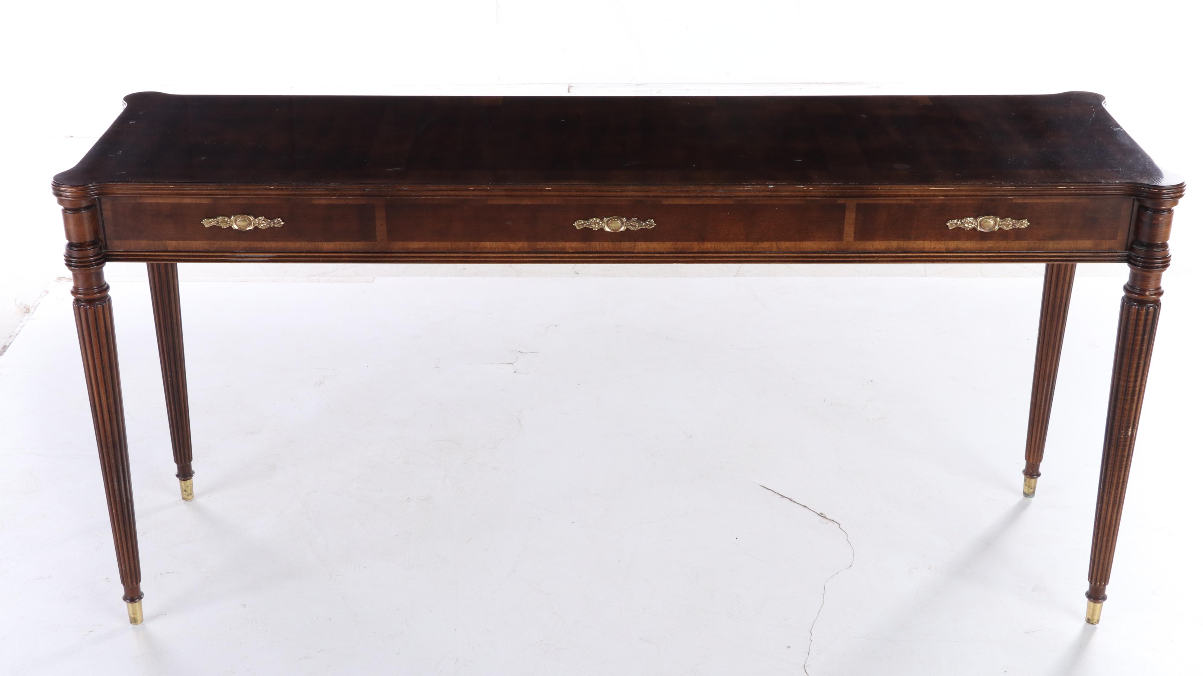 Henredon Federal Style Mahogany and Crossbanded Console and Side Tables ...