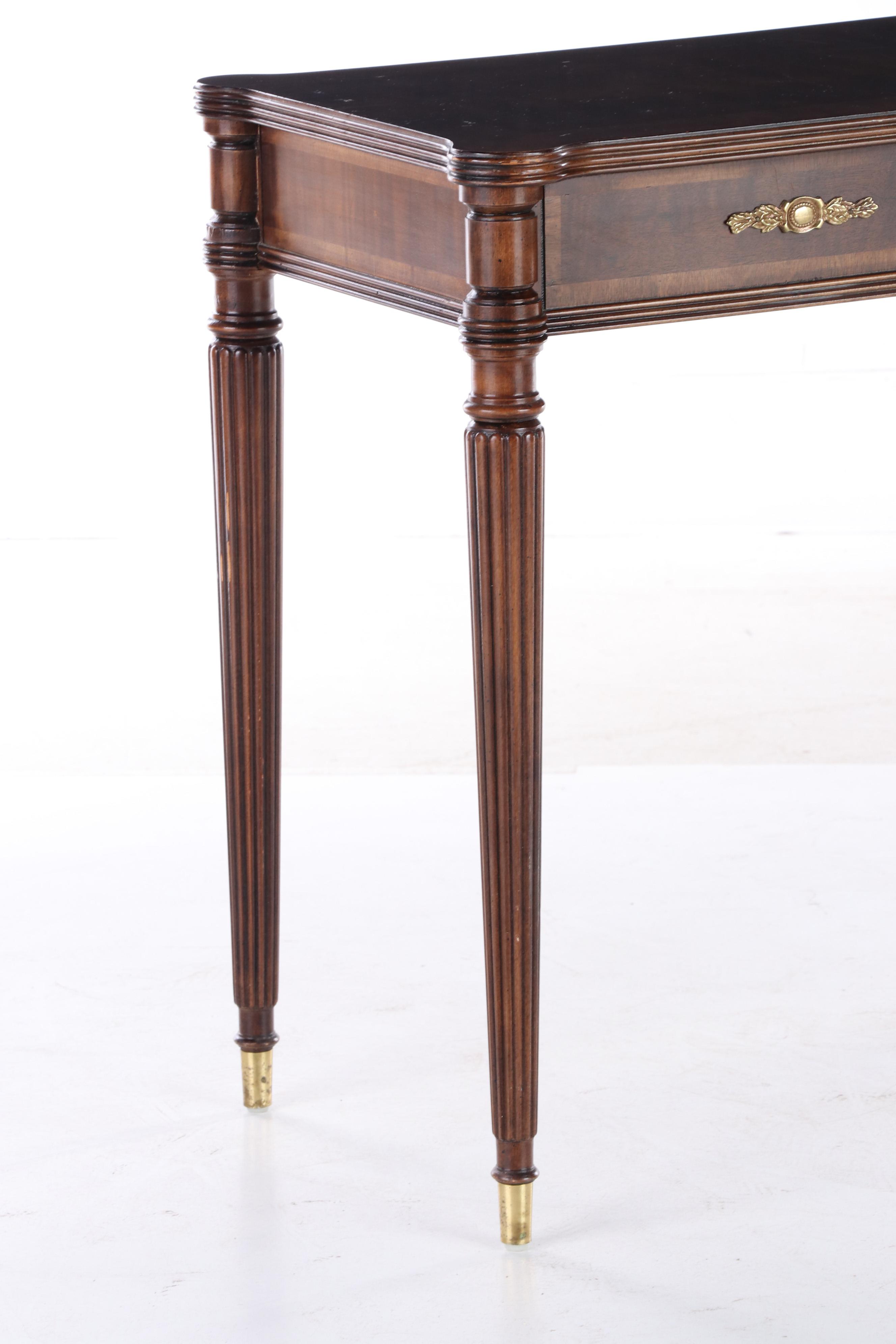 Henredon Federal Style Mahogany and Crossbanded Console and Side Tables ...