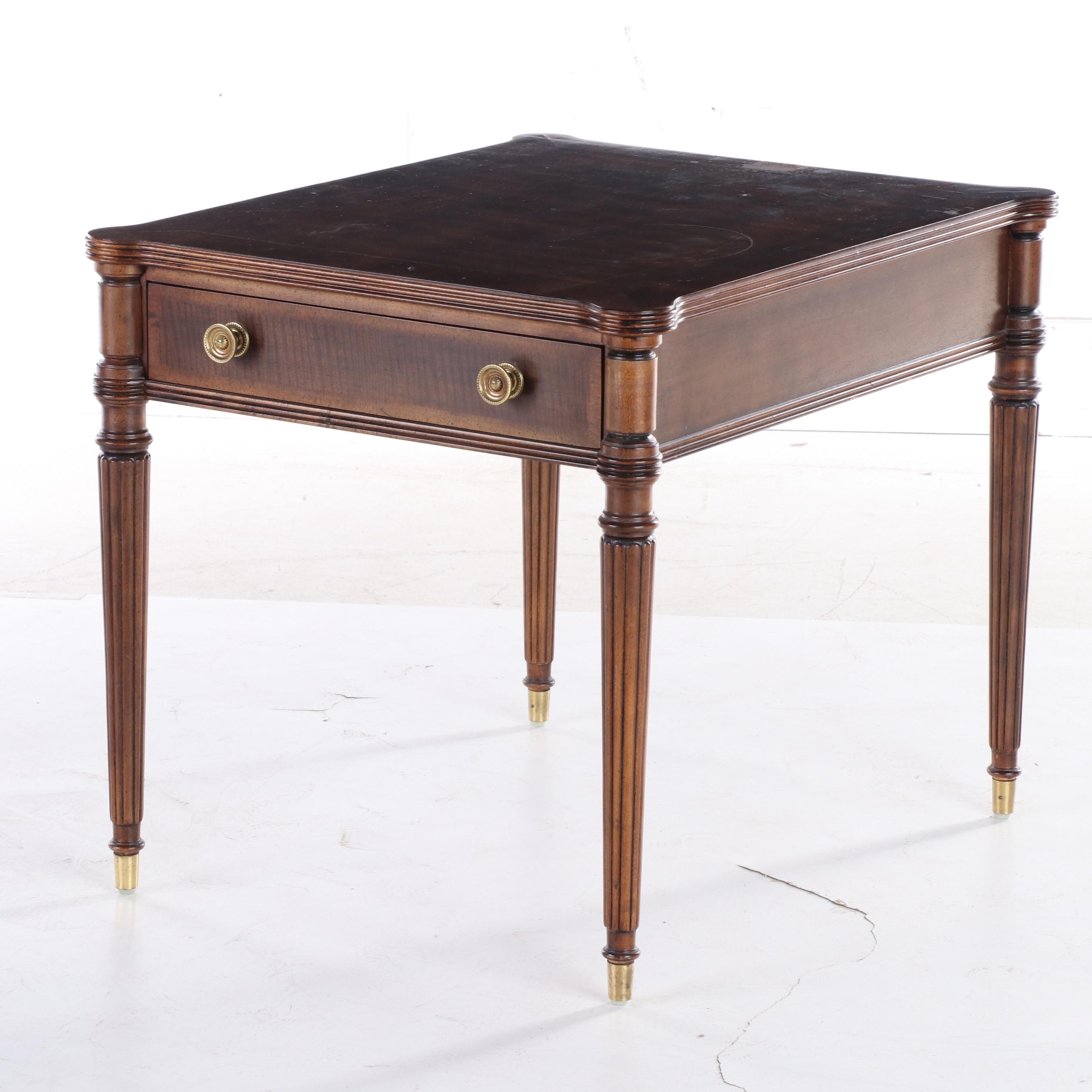 Henredon Federal Style Mahogany and Crossbanded Console and Side Tables ...