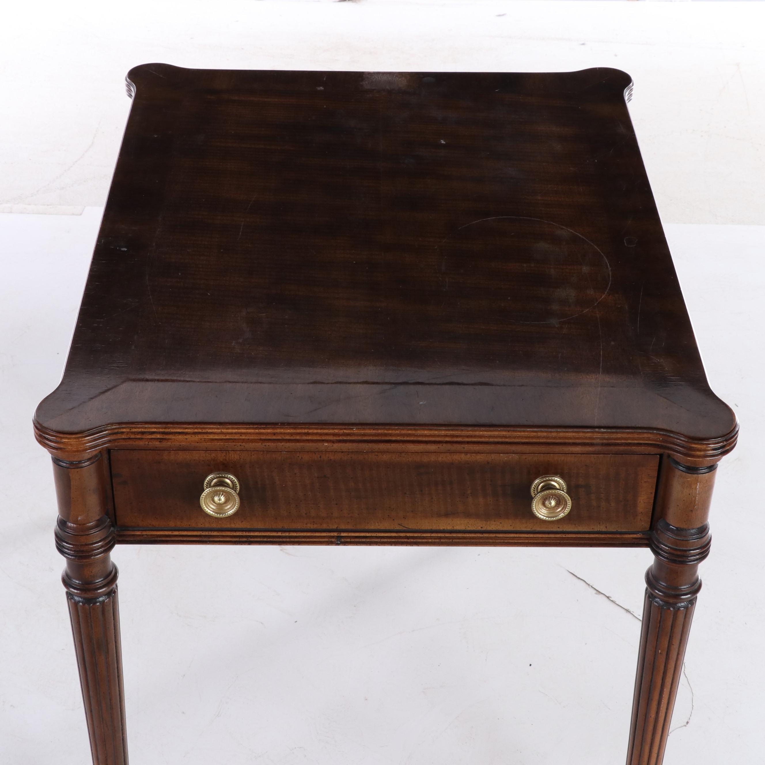 Henredon Federal Style Mahogany and Crossbanded Console and Side Tables ...