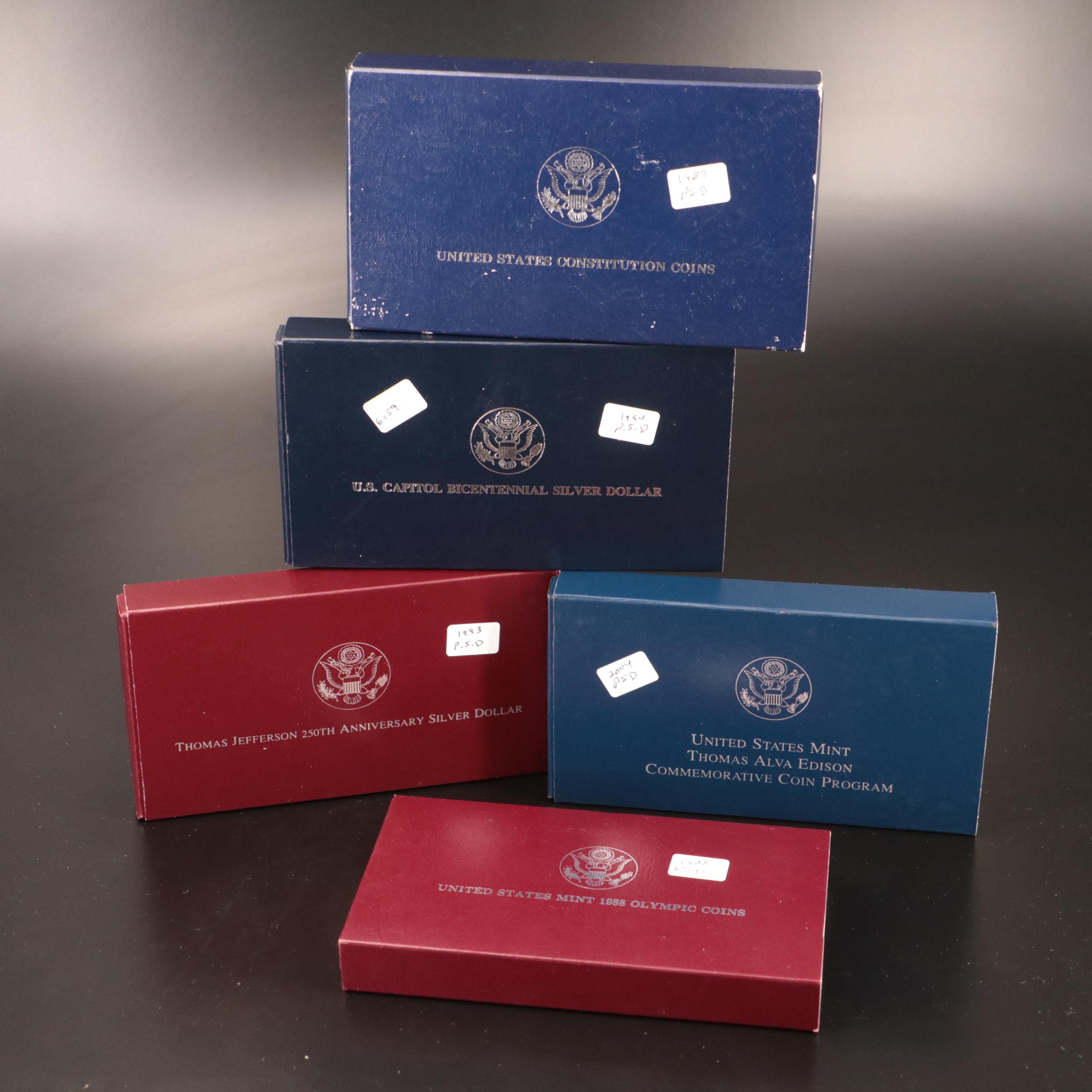 Five Different Modern Commemorative Proof Silver Dollars | EBTH