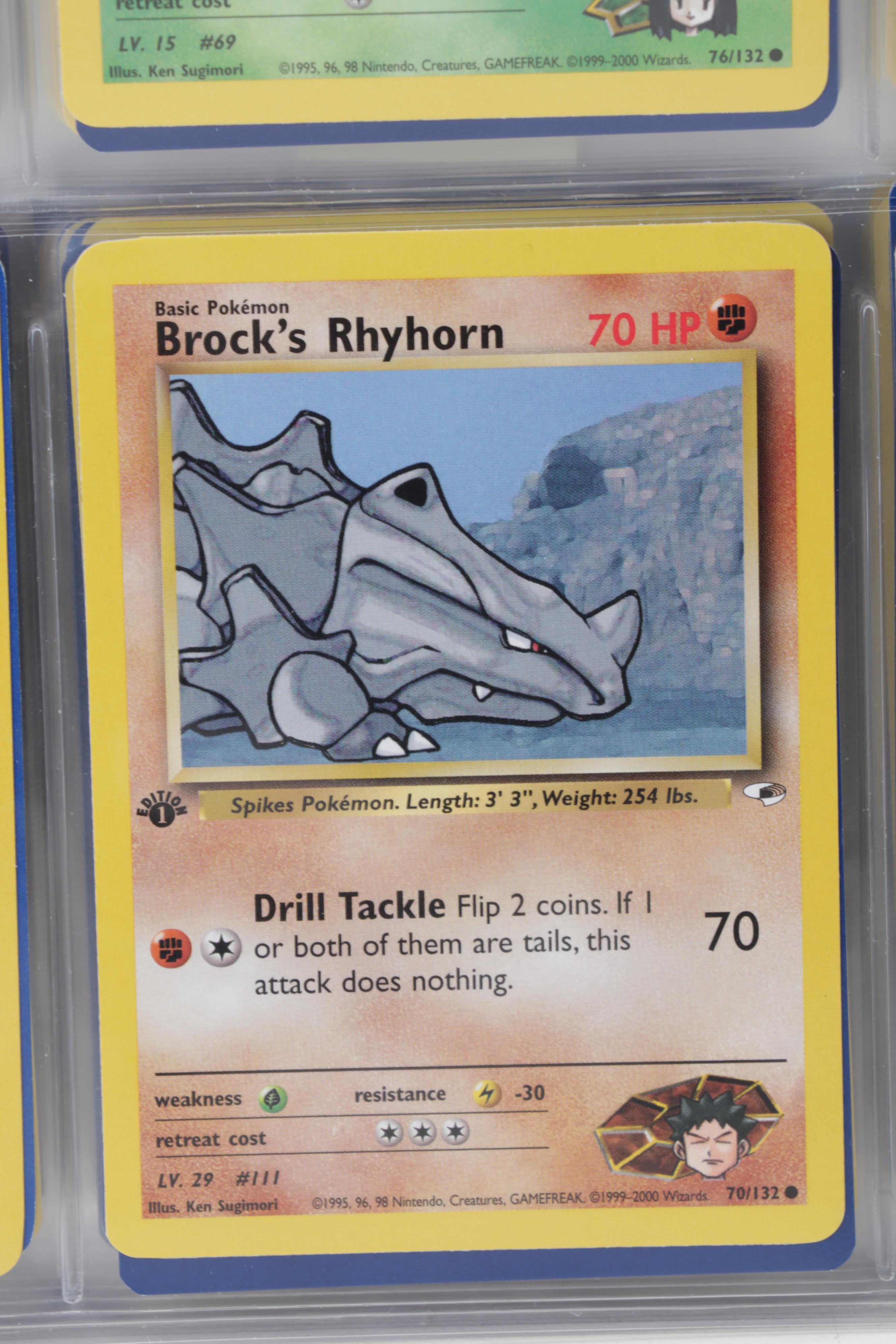 Pokémon Trading Cards Including First Edition Brock's Sandshrew, 1999 ...