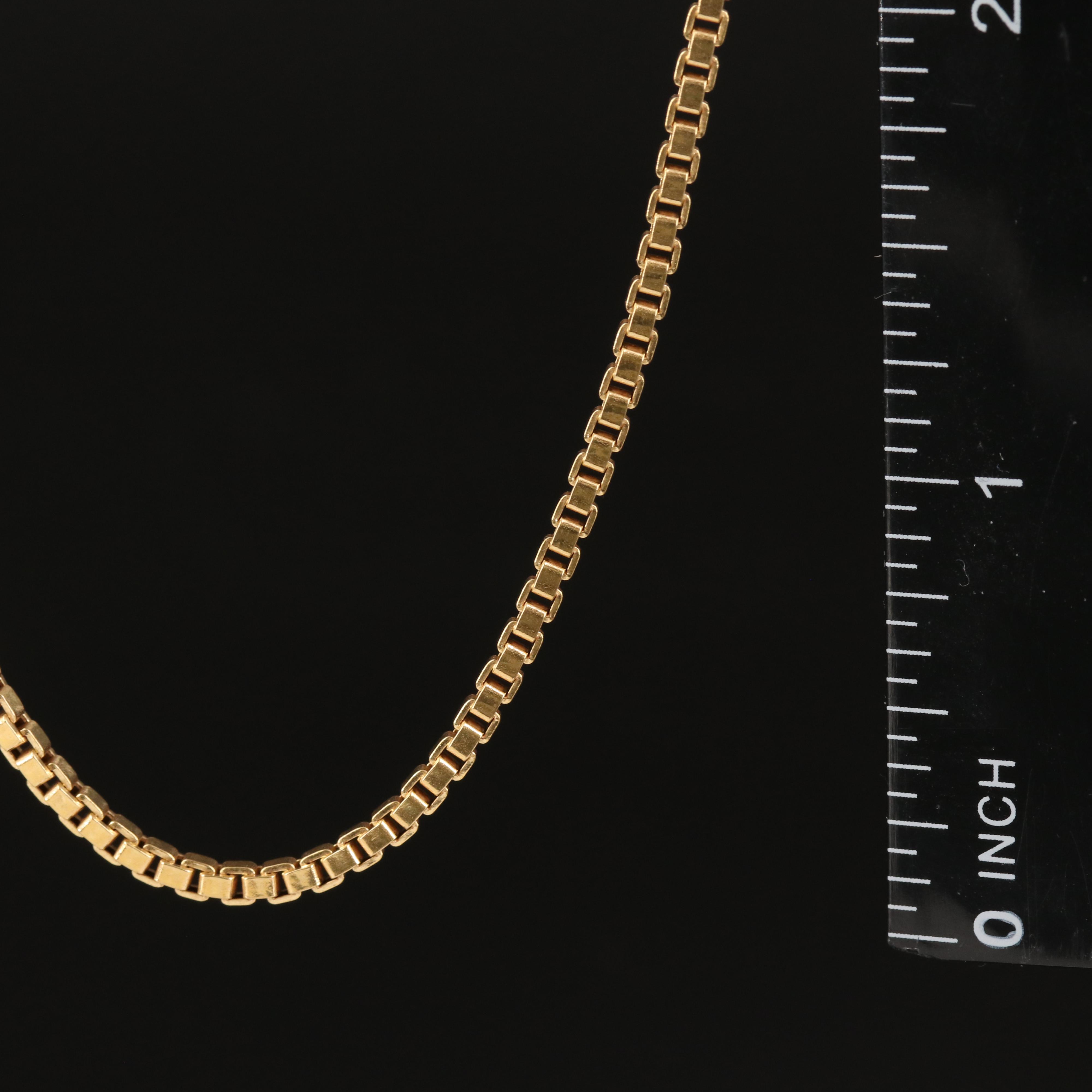 18K Box Chain Necklace | EBTH