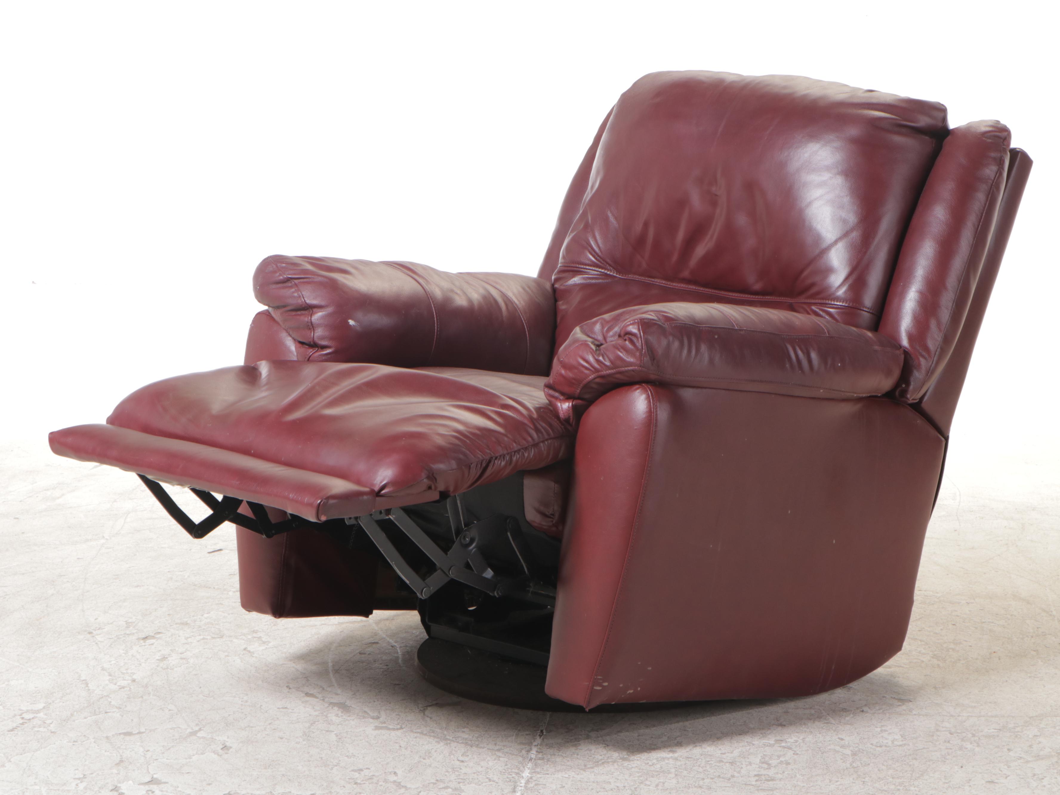Lane Leather-Touch Reclining Swivel-Rocker | EBTH