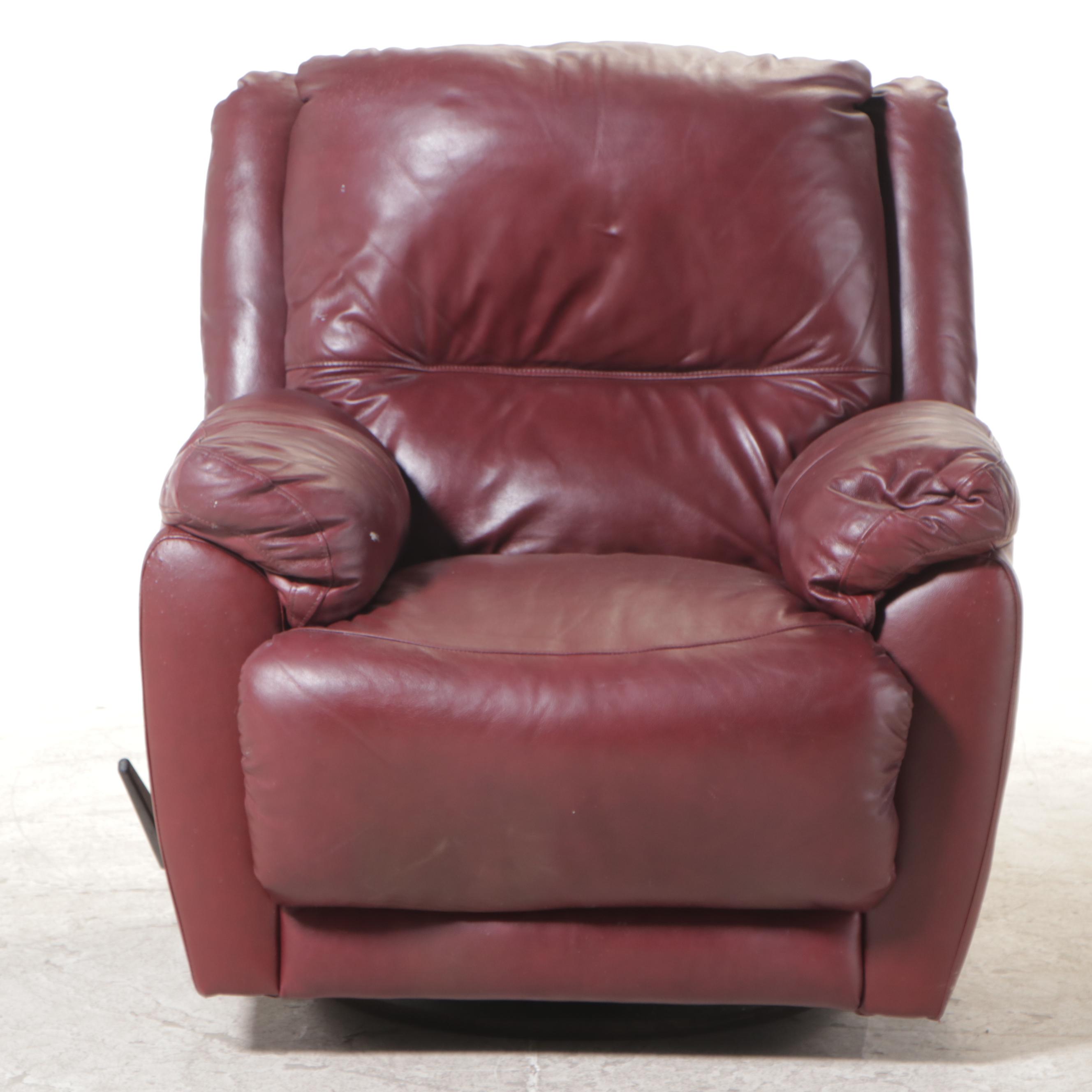 Lane Leather-Touch Reclining Swivel-Rocker | EBTH