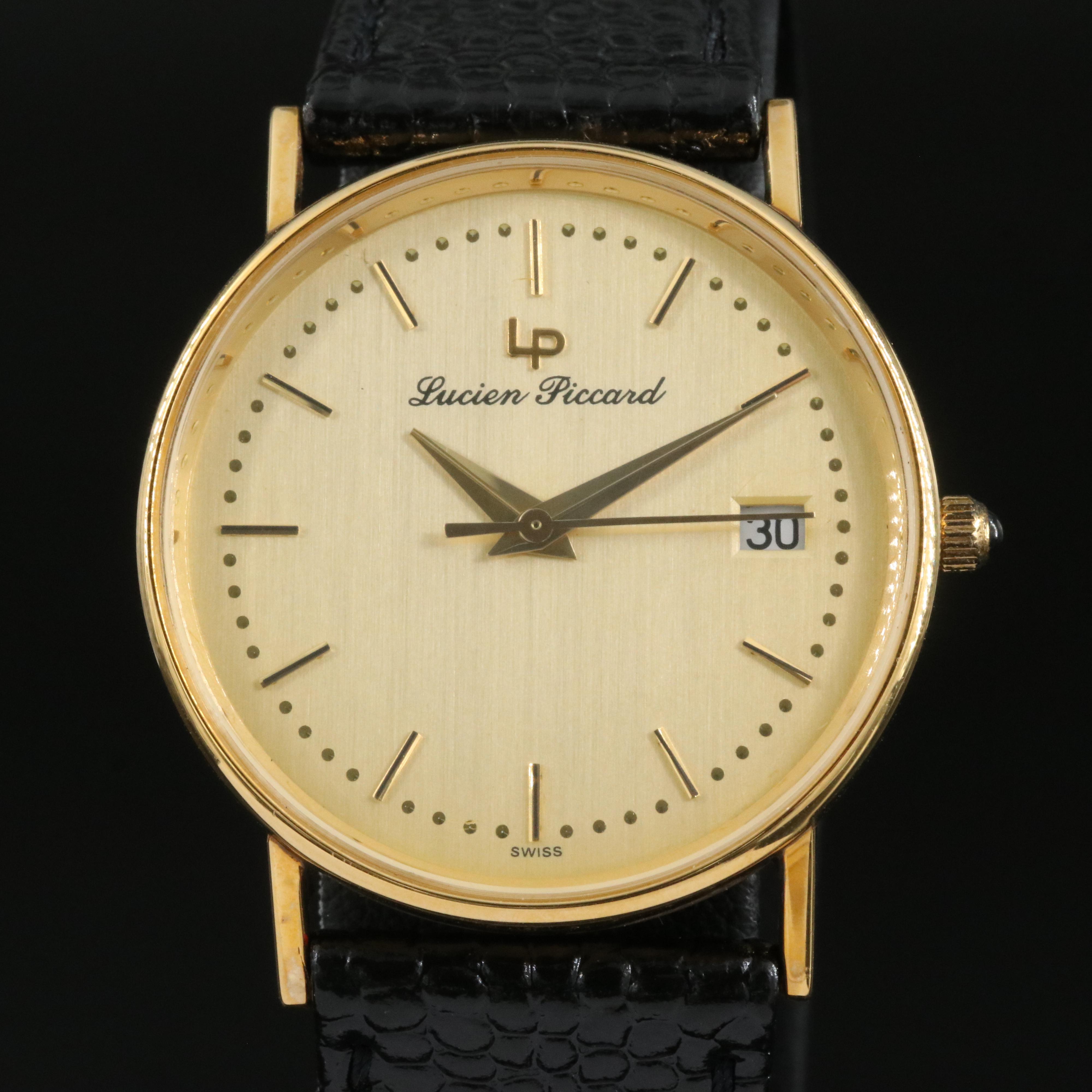 14K Lucien Piccard Swiss Quartz Wristwatch | EBTH