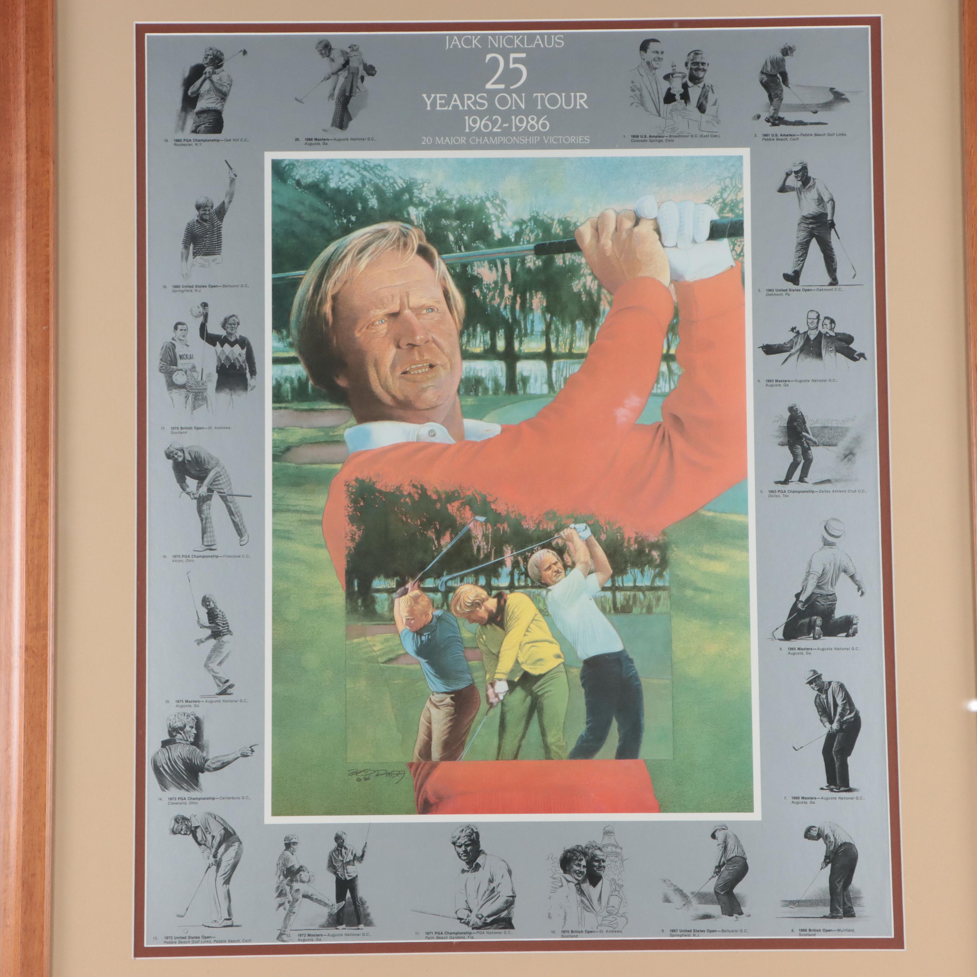 Jack Nicklaus and PGA Masters Champions Collection Offset Lithograph ...