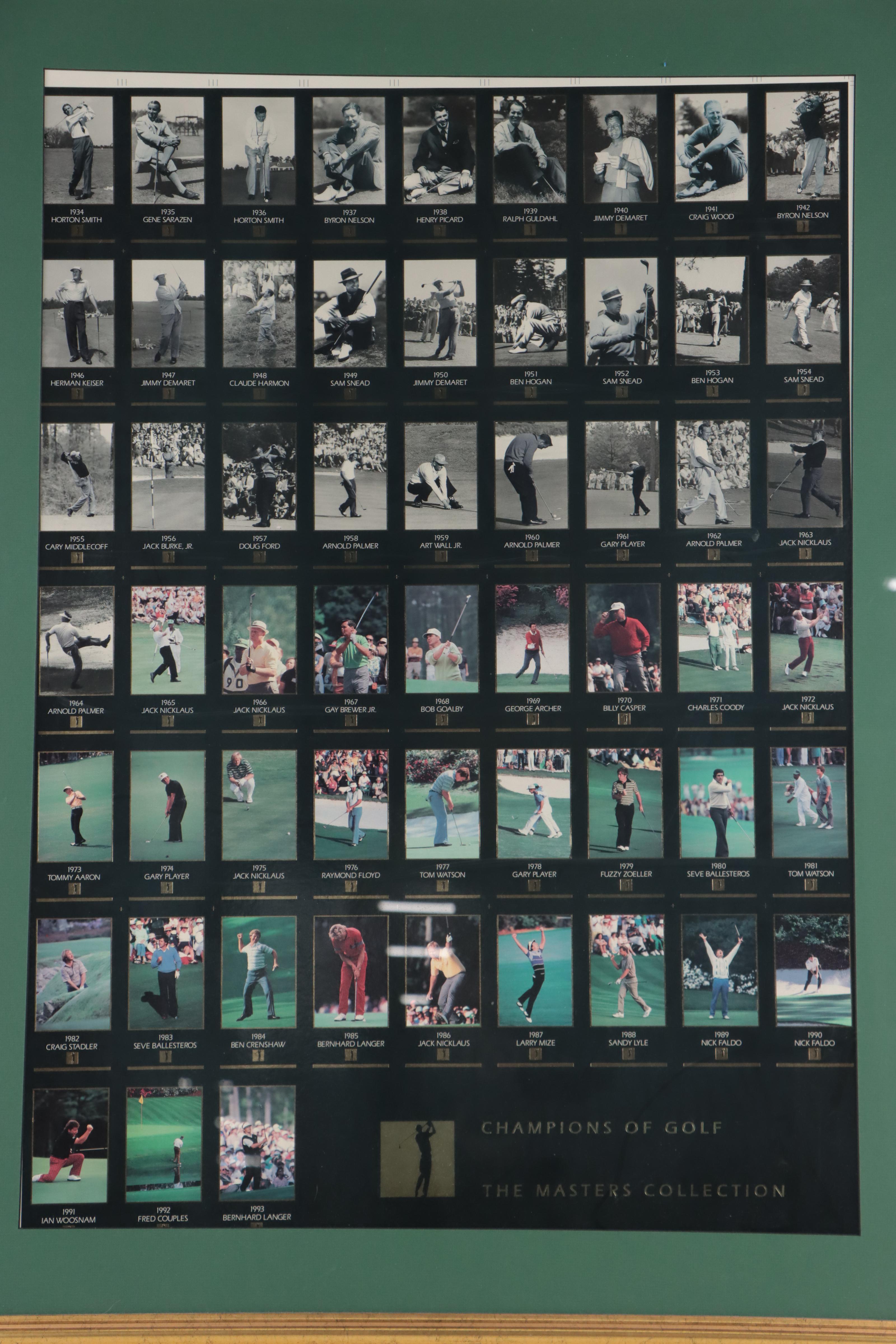 Jack Nicklaus and PGA Masters Champions Collection Offset Lithograph ...