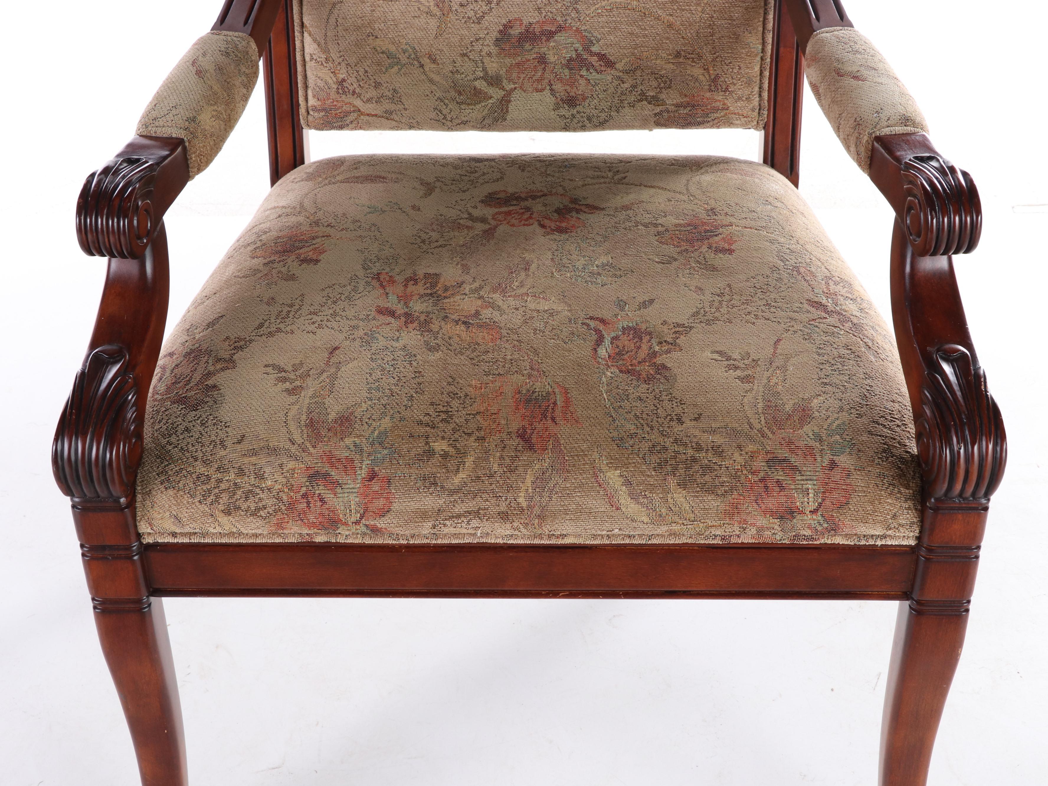 Sam Moore Furniture Neoclassical Style Hardwood and Custom-Upholstered ...
