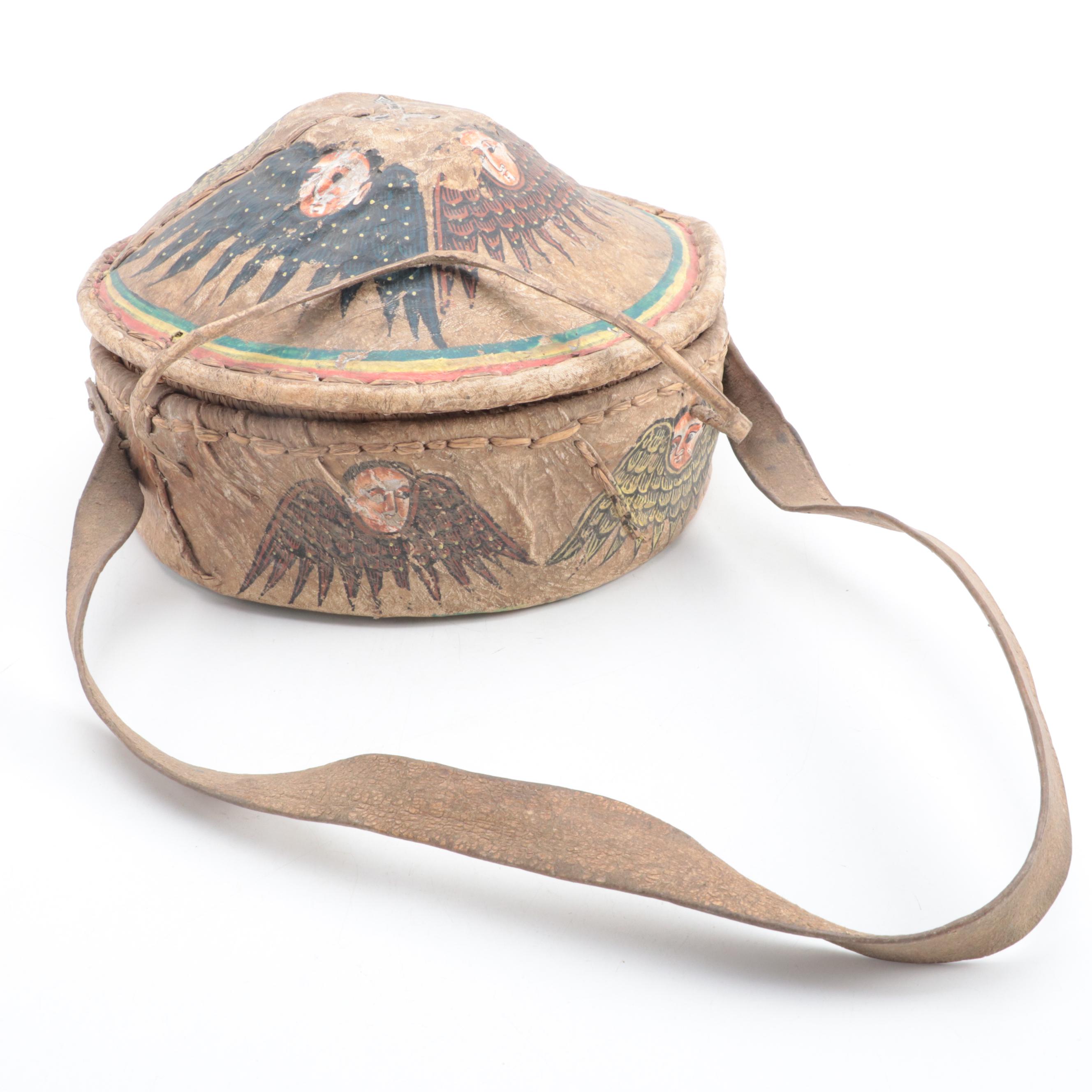 Ethiopian Coptic Hand-Painted Food Basket | EBTH