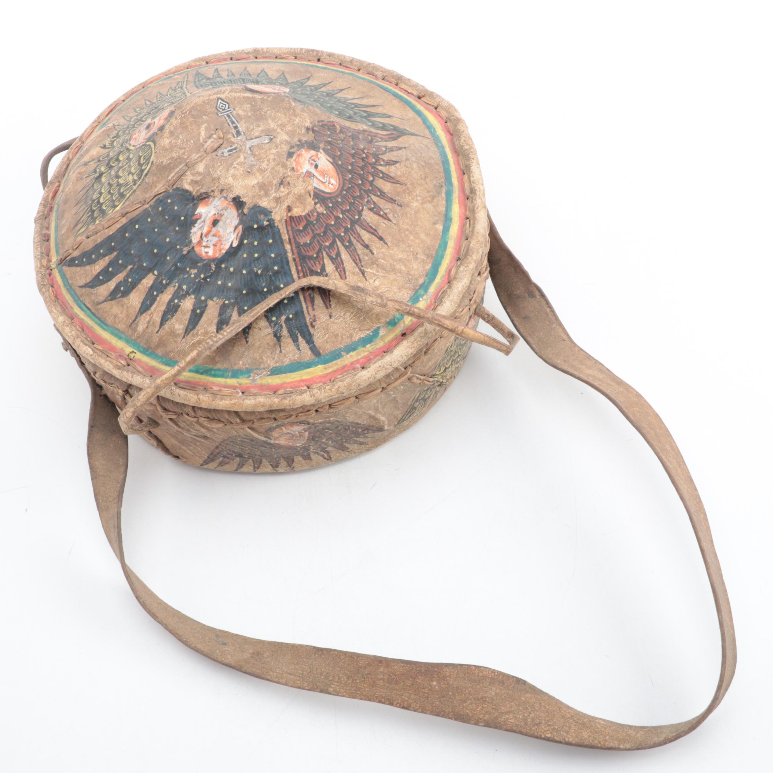 Ethiopian Coptic Hand-Painted Food Basket | EBTH