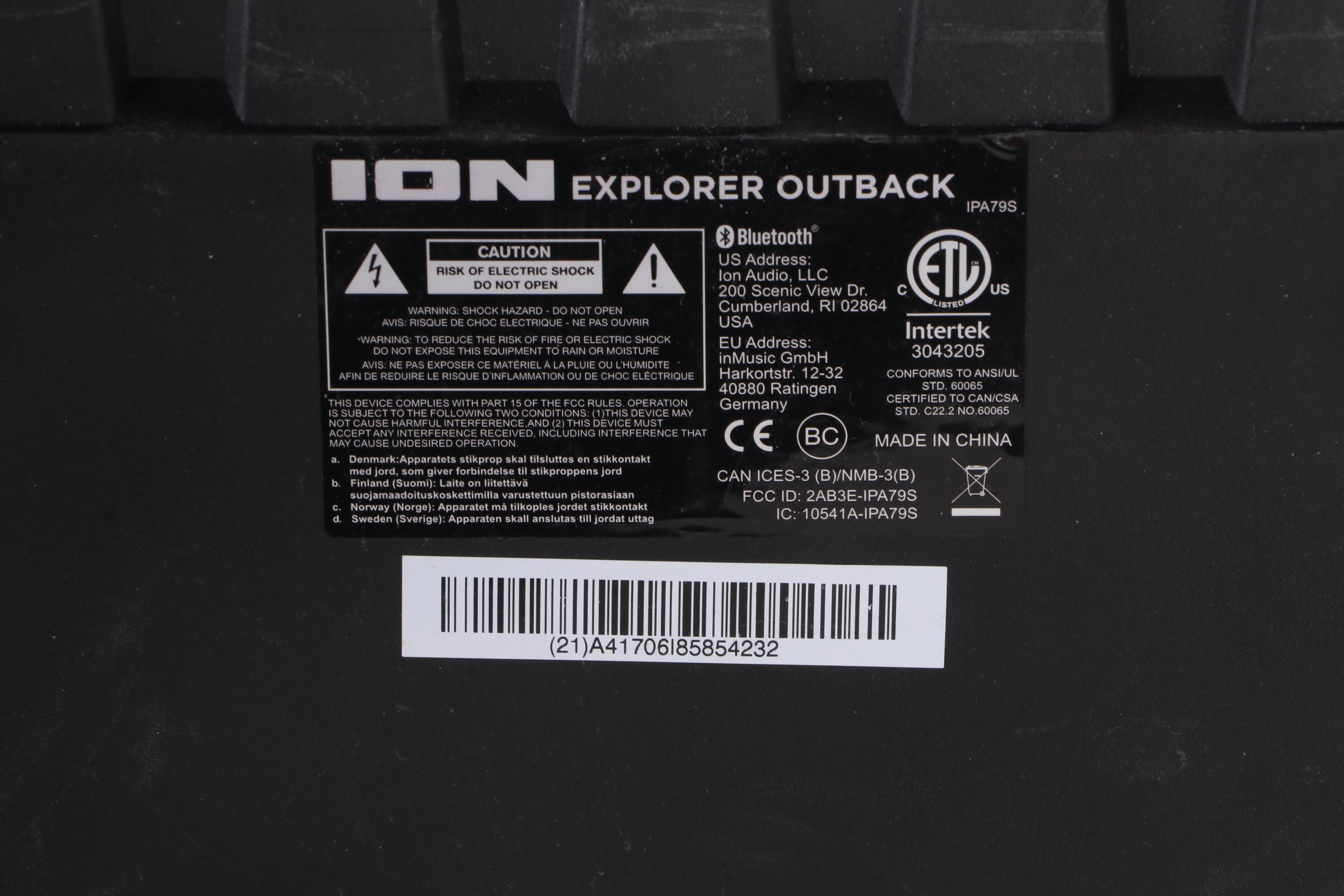 Ion Explorer Outback Bluetooth Speaker for PA System With Microphone | EBTH