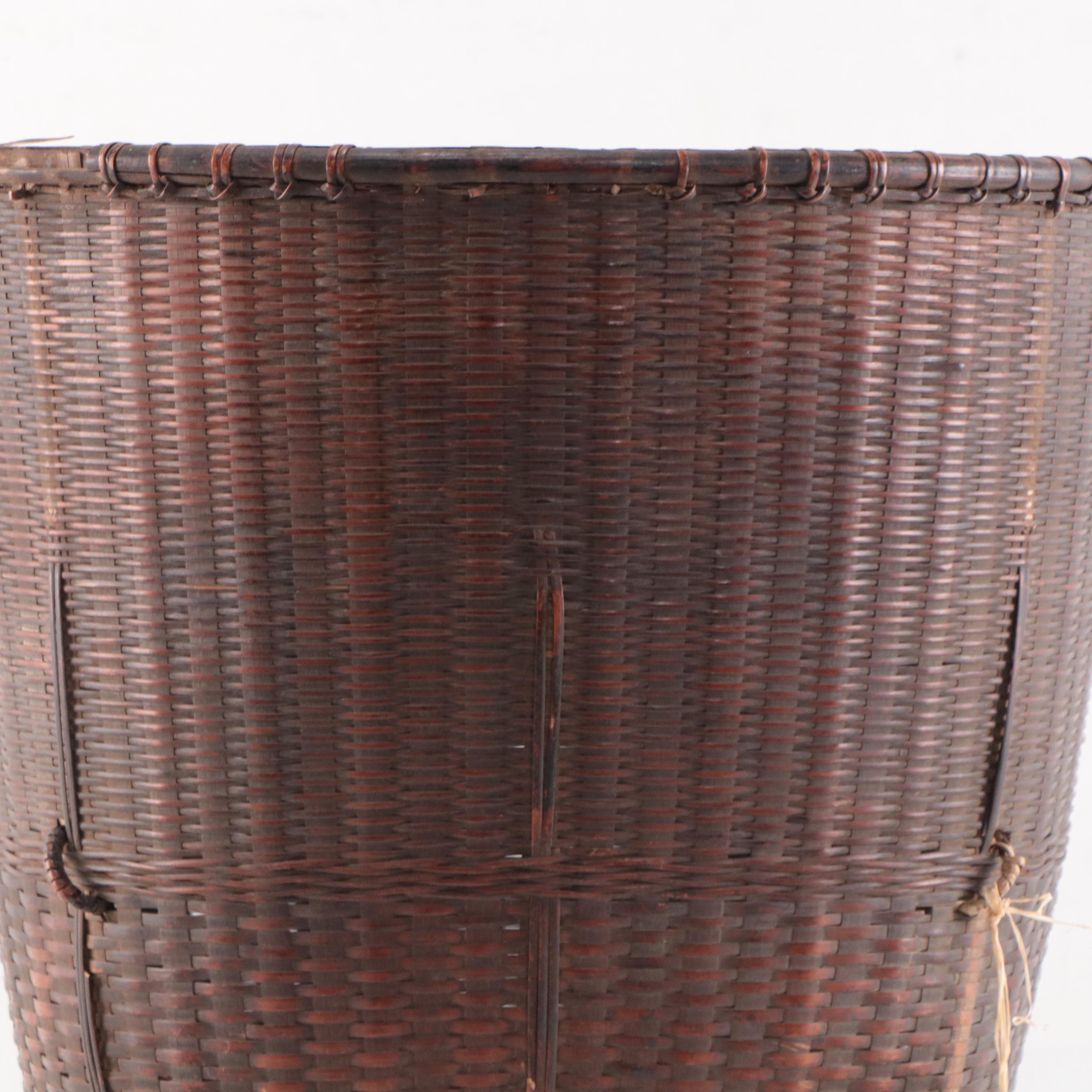 Philipine Woven Reed Back Pack Basket | EBTH