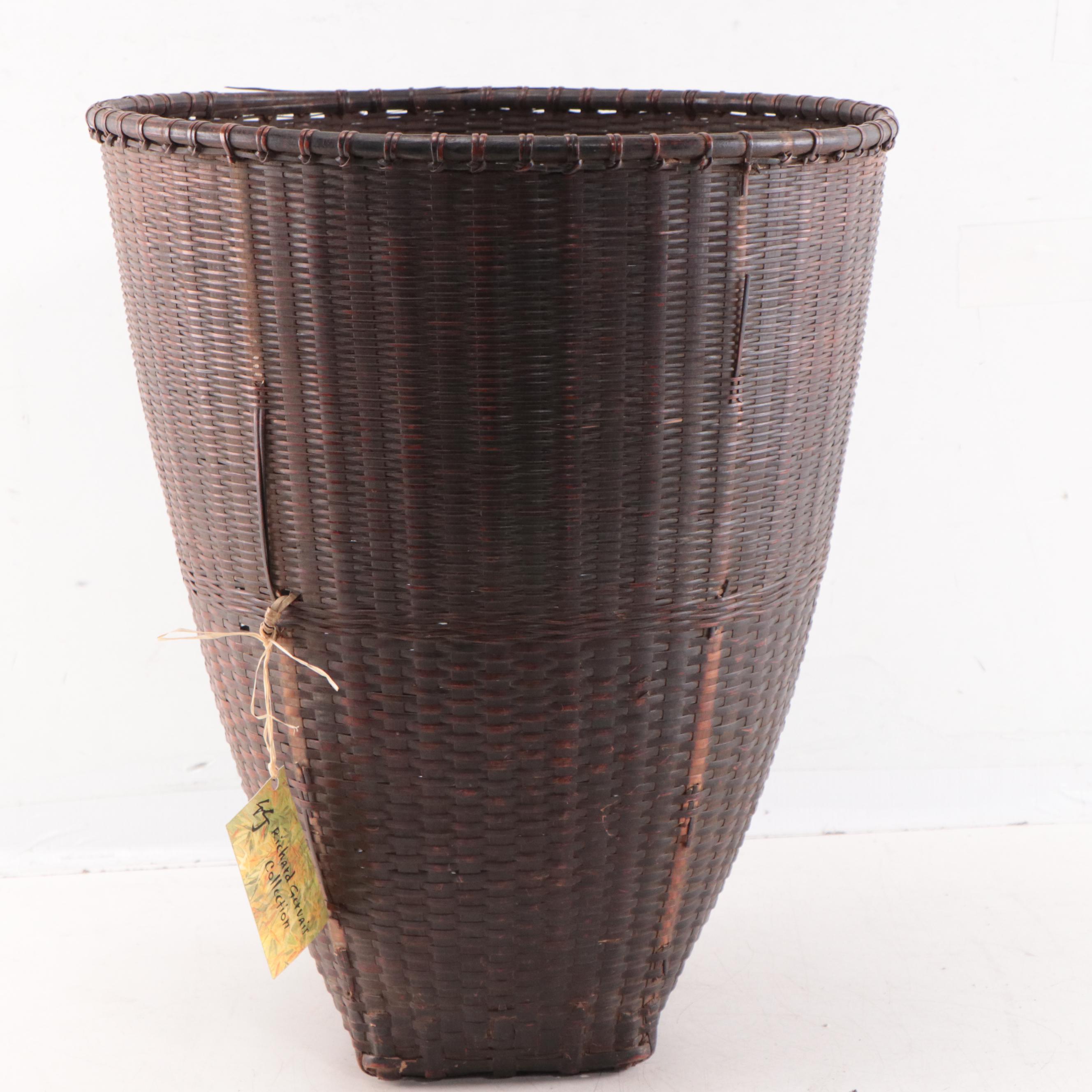 Philipine Woven Reed Back Pack Basket | EBTH