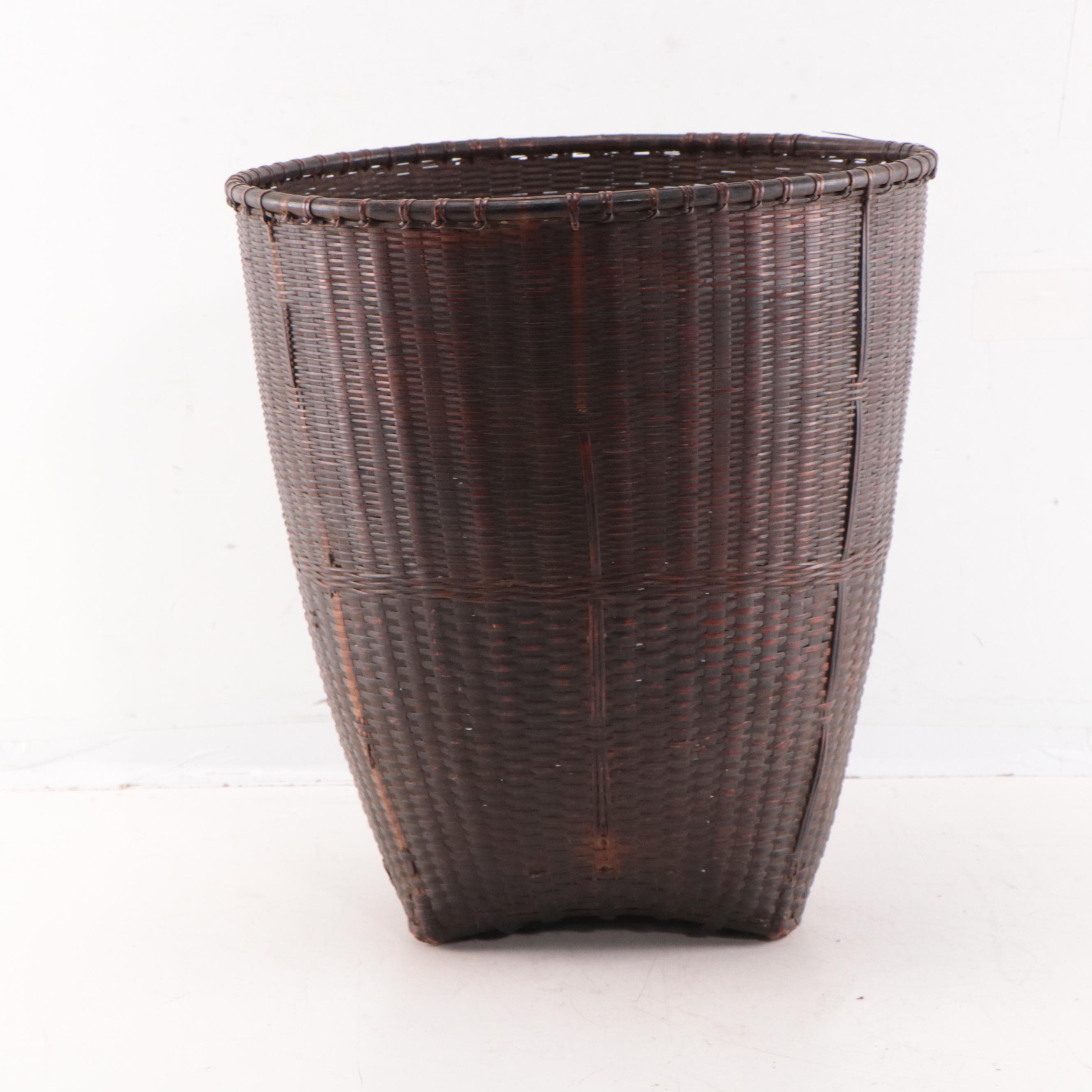 Philipine Woven Reed Back Pack Basket | EBTH