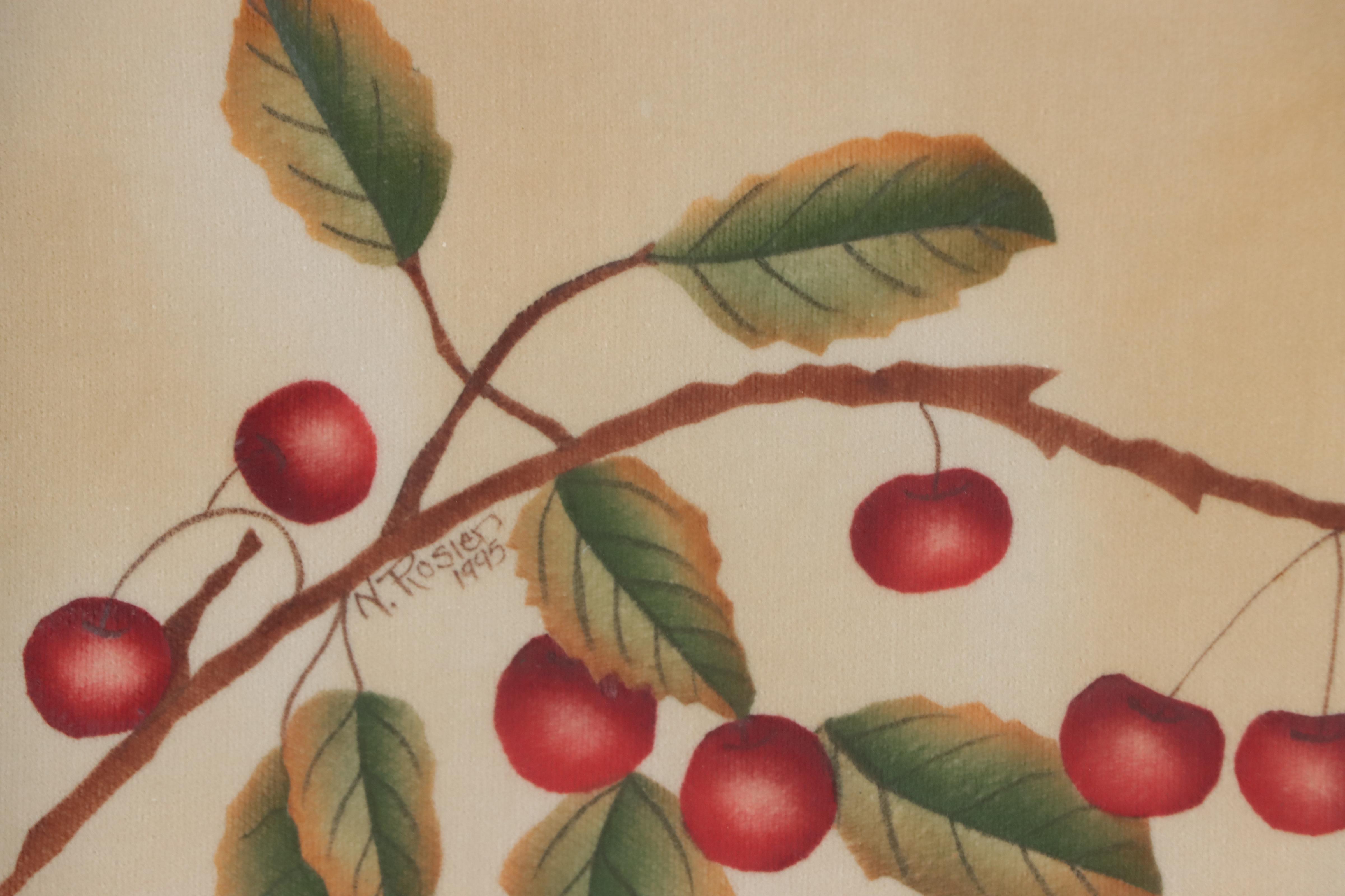 Nancy Rosier Folk Art Theorem Stencil Paintings of Fruit, 1995-1996 | EBTH