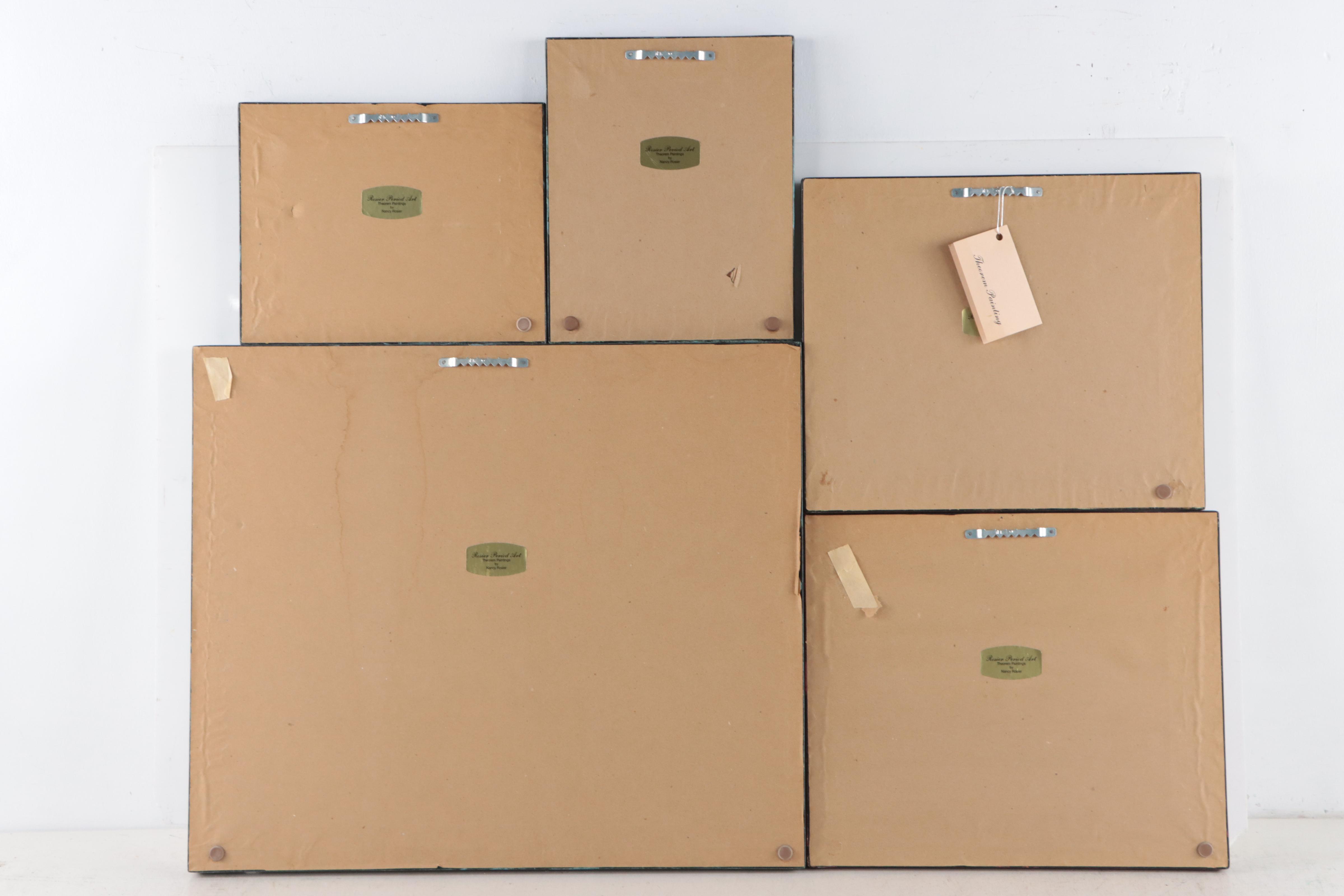 Nancy Rosier Folk Art Theorem Stencil Paintings of Fruit, 1995-1996 | EBTH