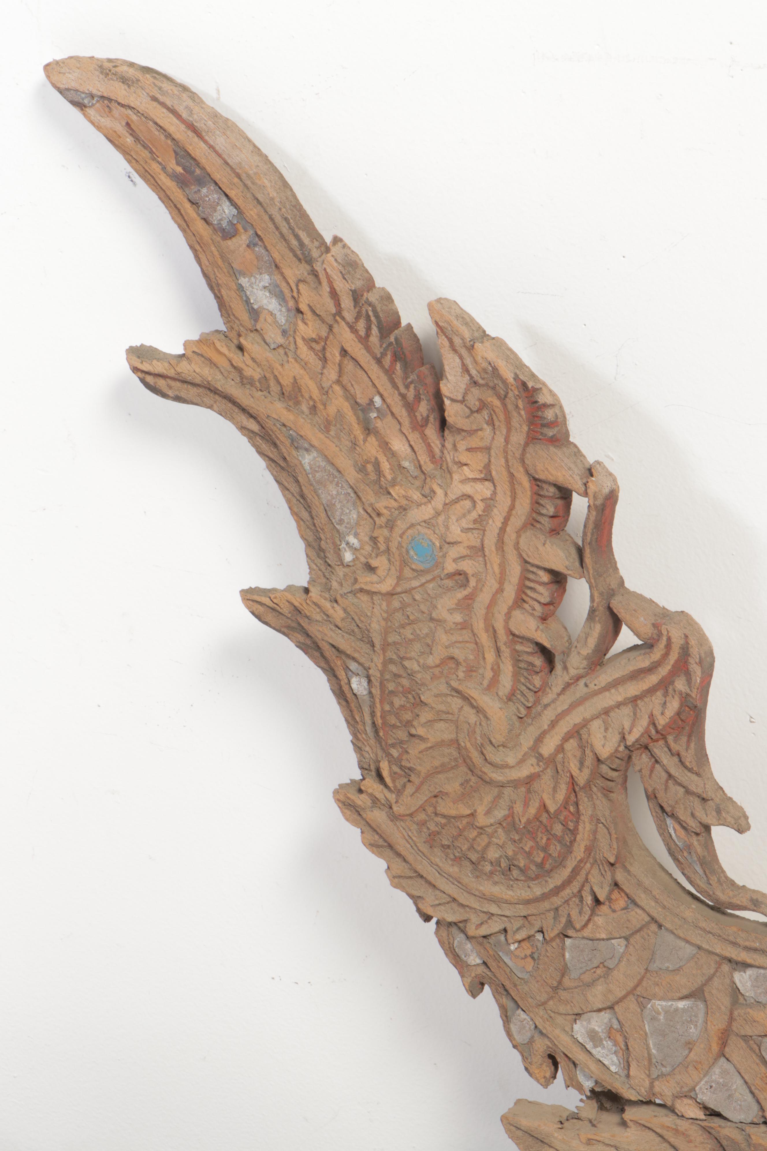 Chinese Large-Scale Wooden Dragon Temple Railing | EBTH