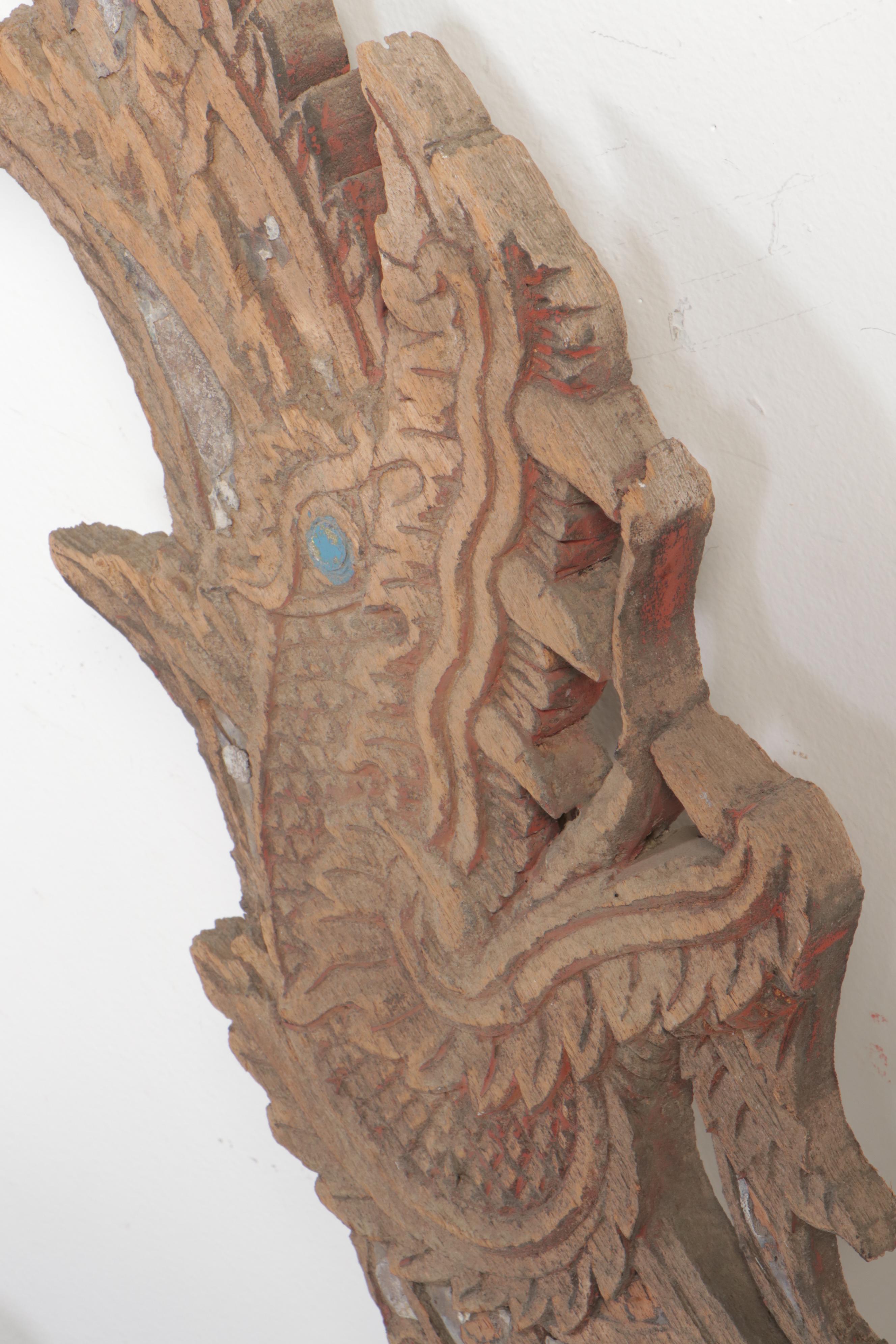 Chinese Large-Scale Wooden Dragon Temple Railing | EBTH