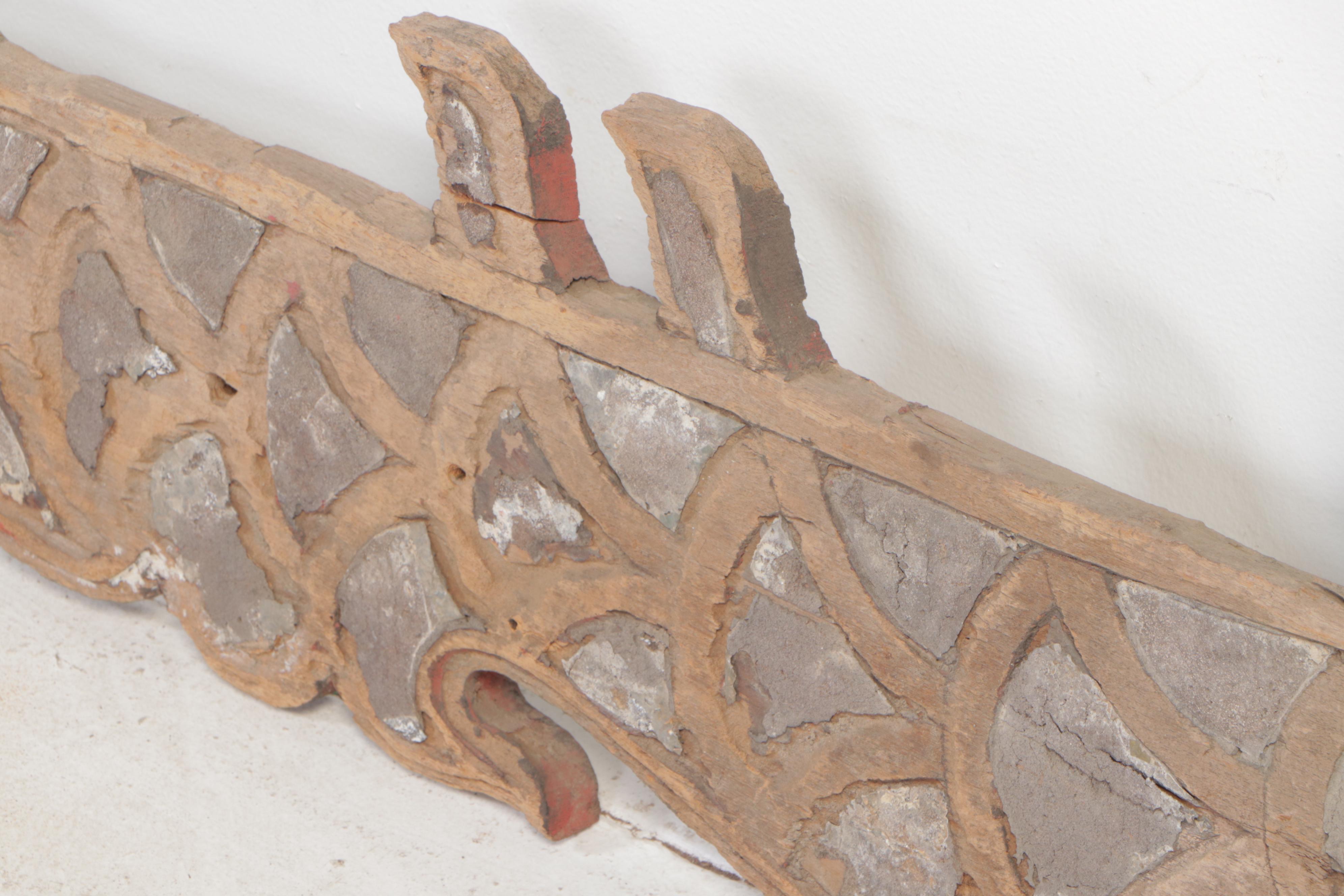 Chinese Large-Scale Wooden Dragon Temple Railing | EBTH