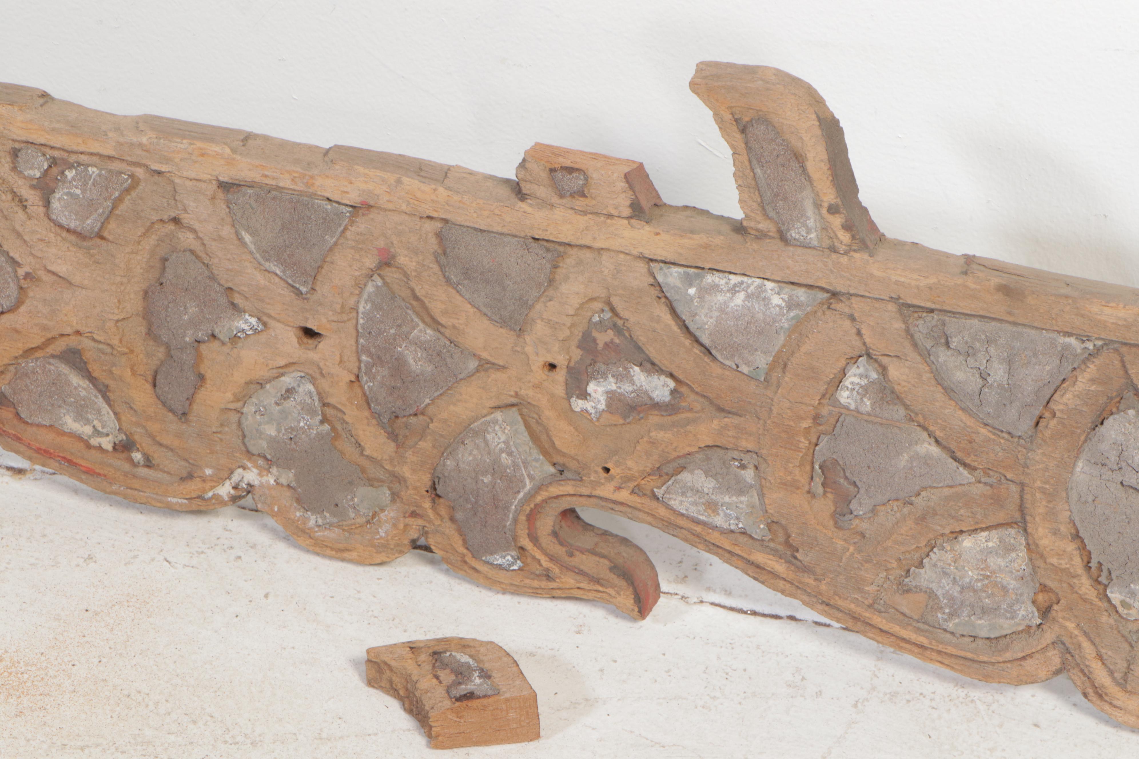 Chinese Large-Scale Wooden Dragon Temple Railing | EBTH