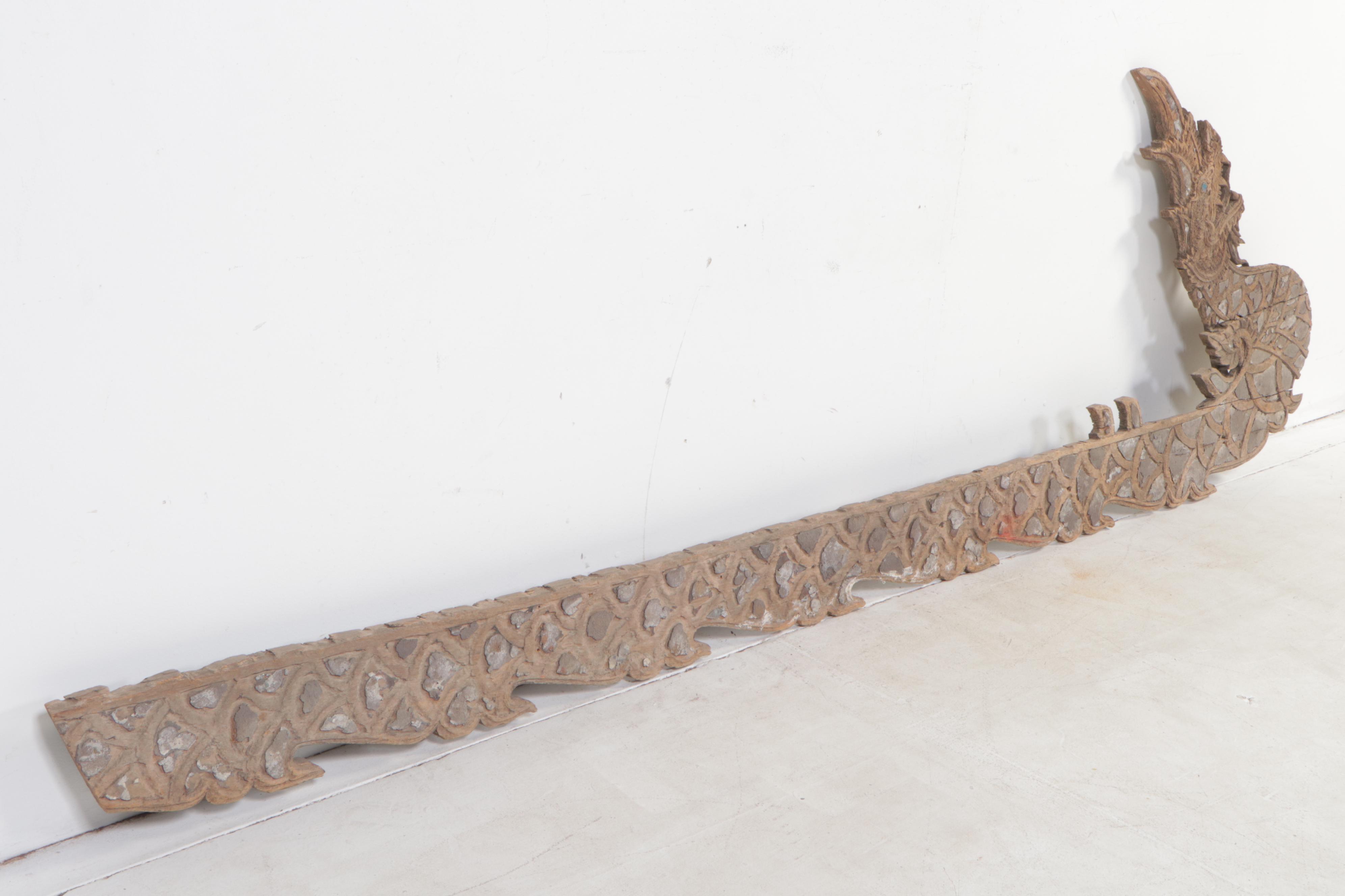 Chinese Large-Scale Wooden Dragon Temple Railing | EBTH