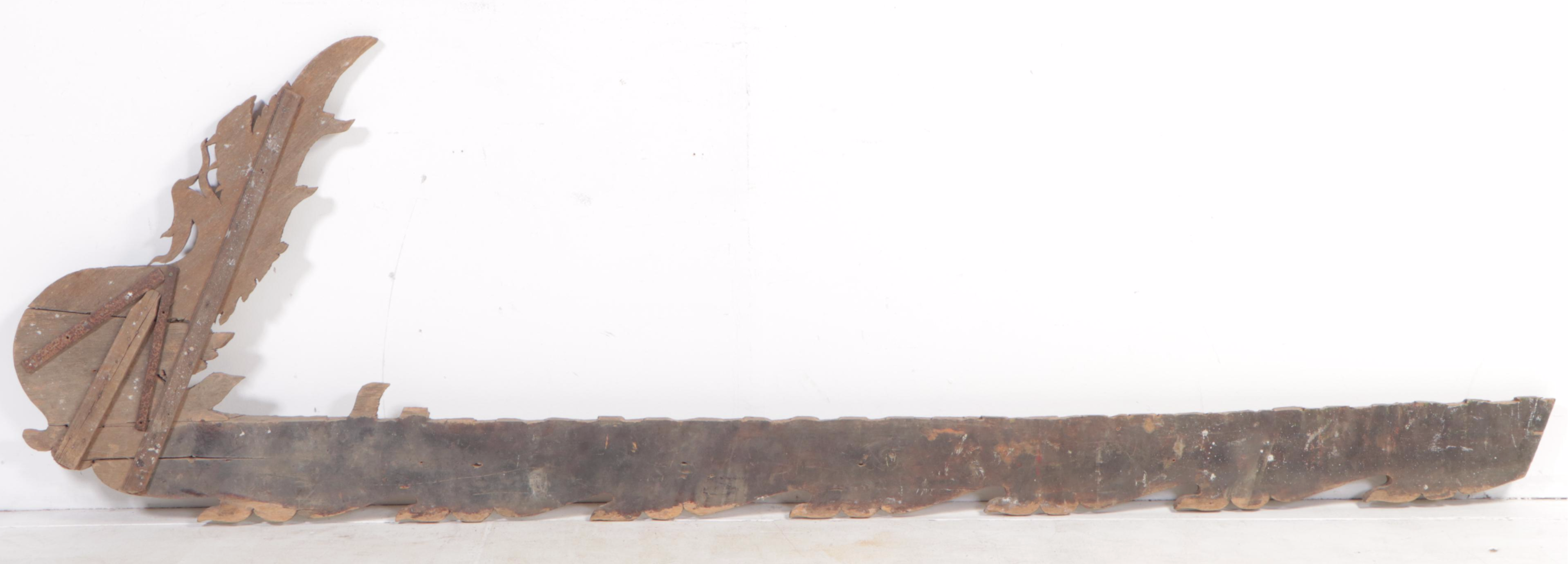 Chinese Large-Scale Wooden Dragon Temple Railing | EBTH