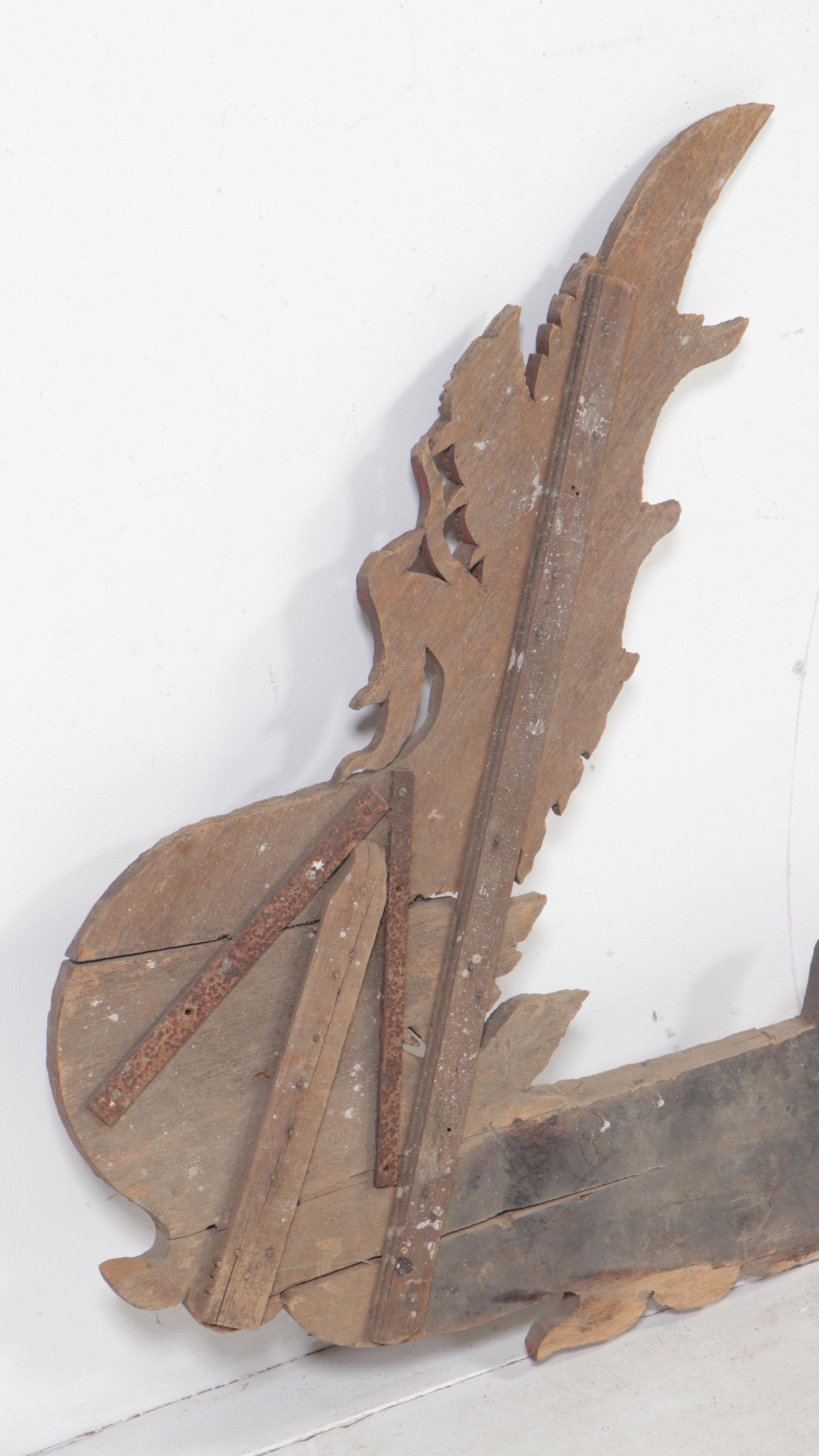 Chinese Large-Scale Wooden Dragon Temple Railing | EBTH