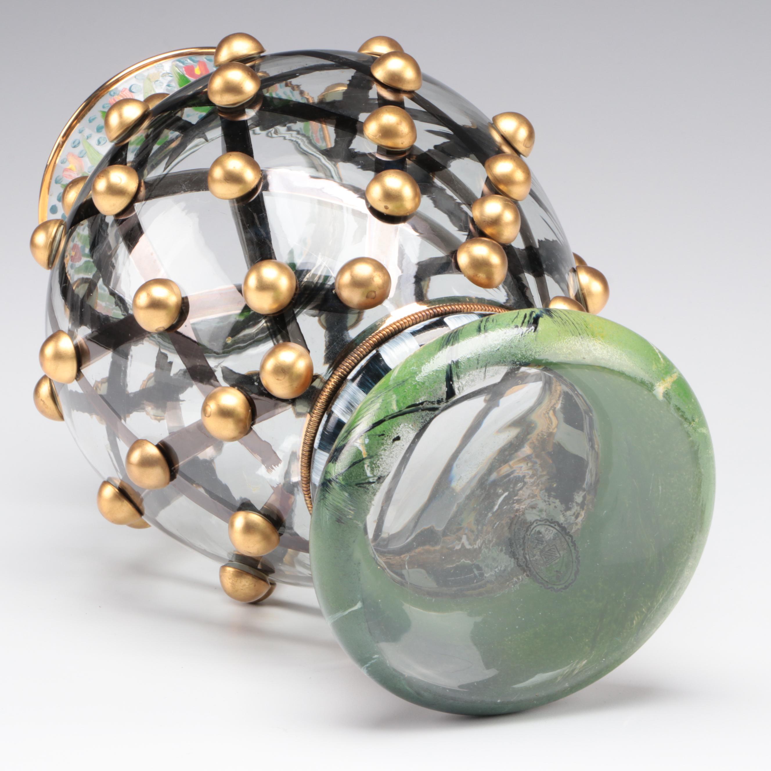 MacKenzie-Childs "Circus" Collection Hand-Painted Glass Vase | EBTH