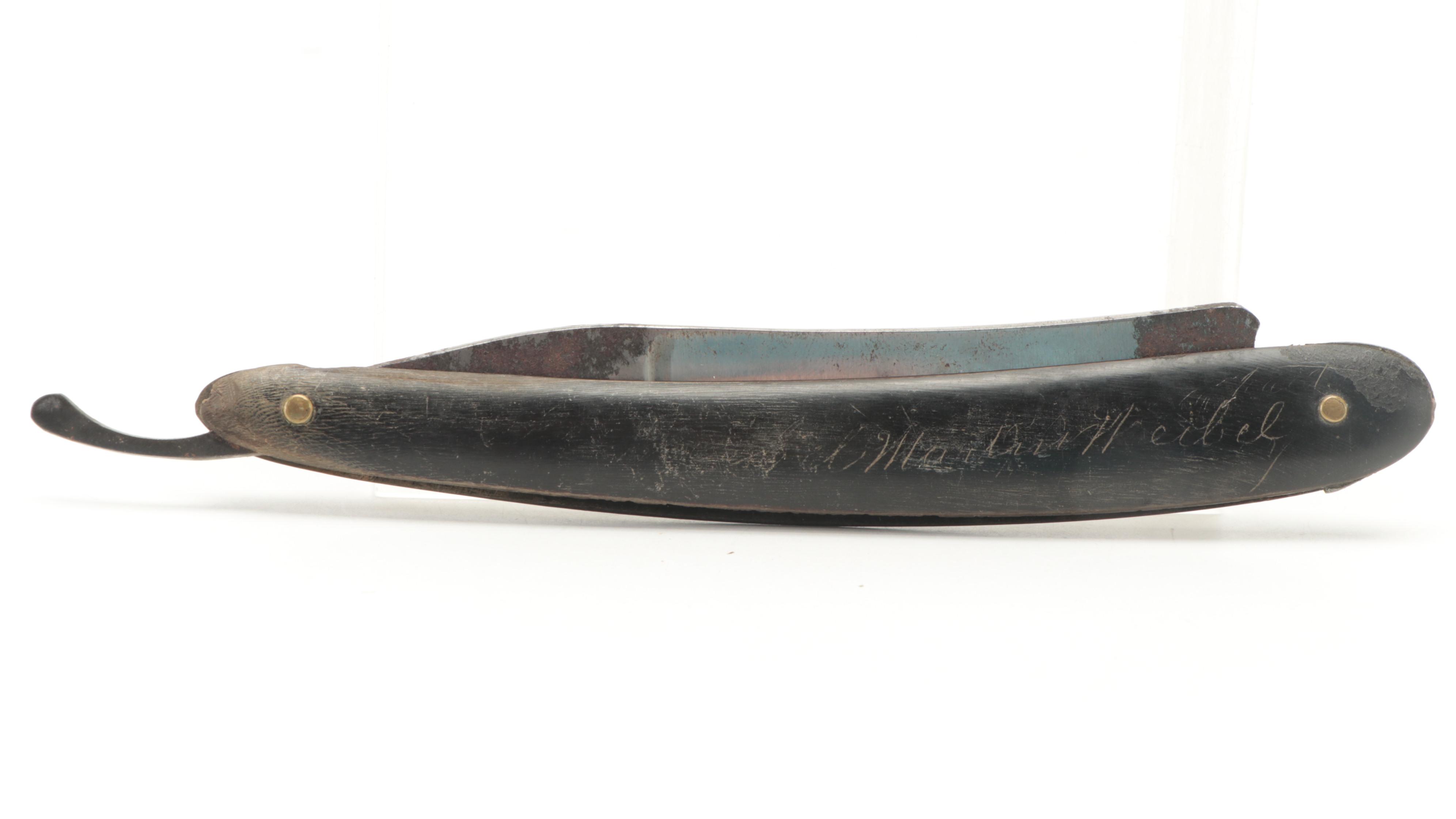 Horn Handled Steel Shaving Straight Razor, 19th Century | EBTH