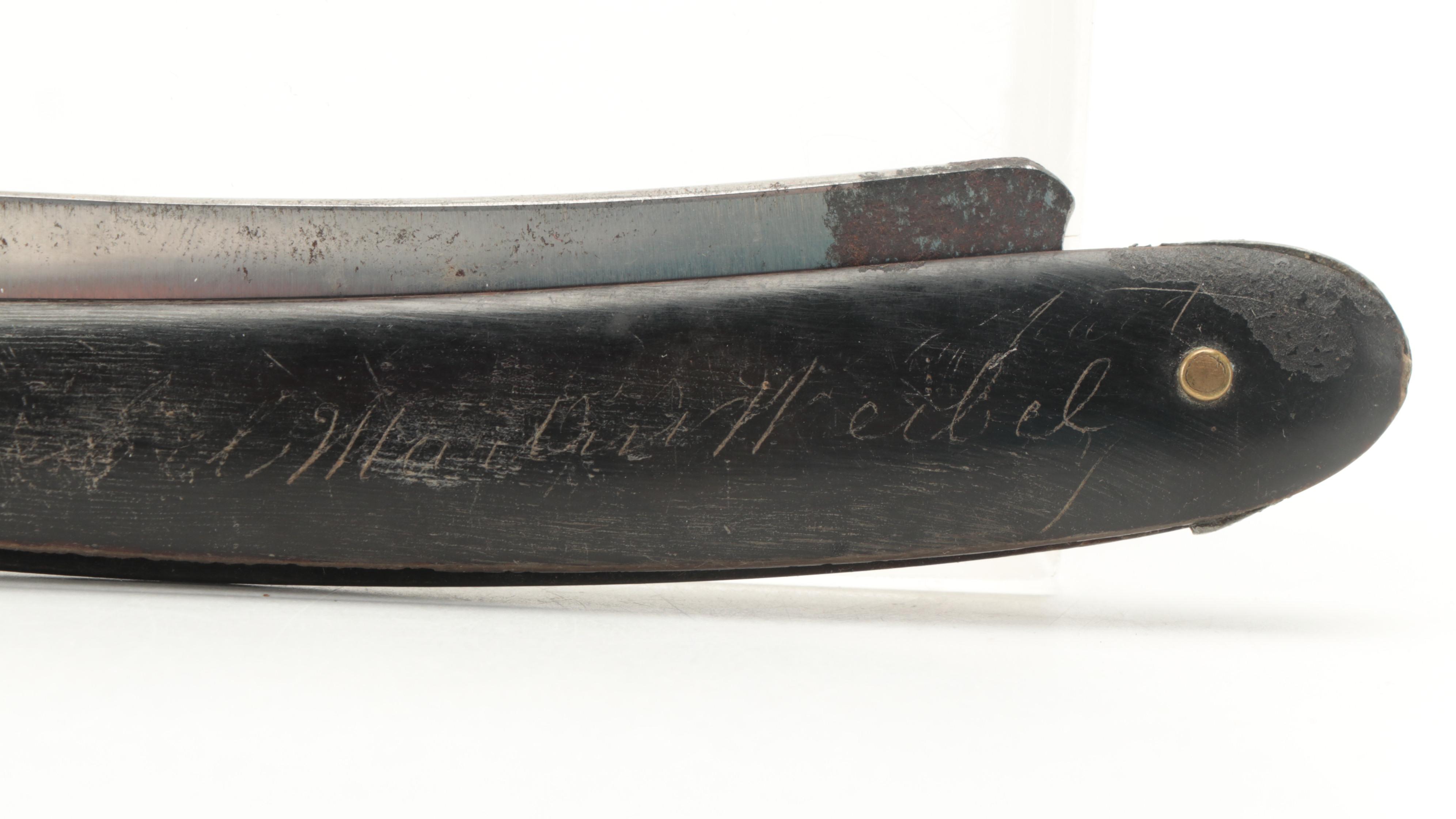 Horn Handled Steel Shaving Straight Razor, 19th Century | EBTH