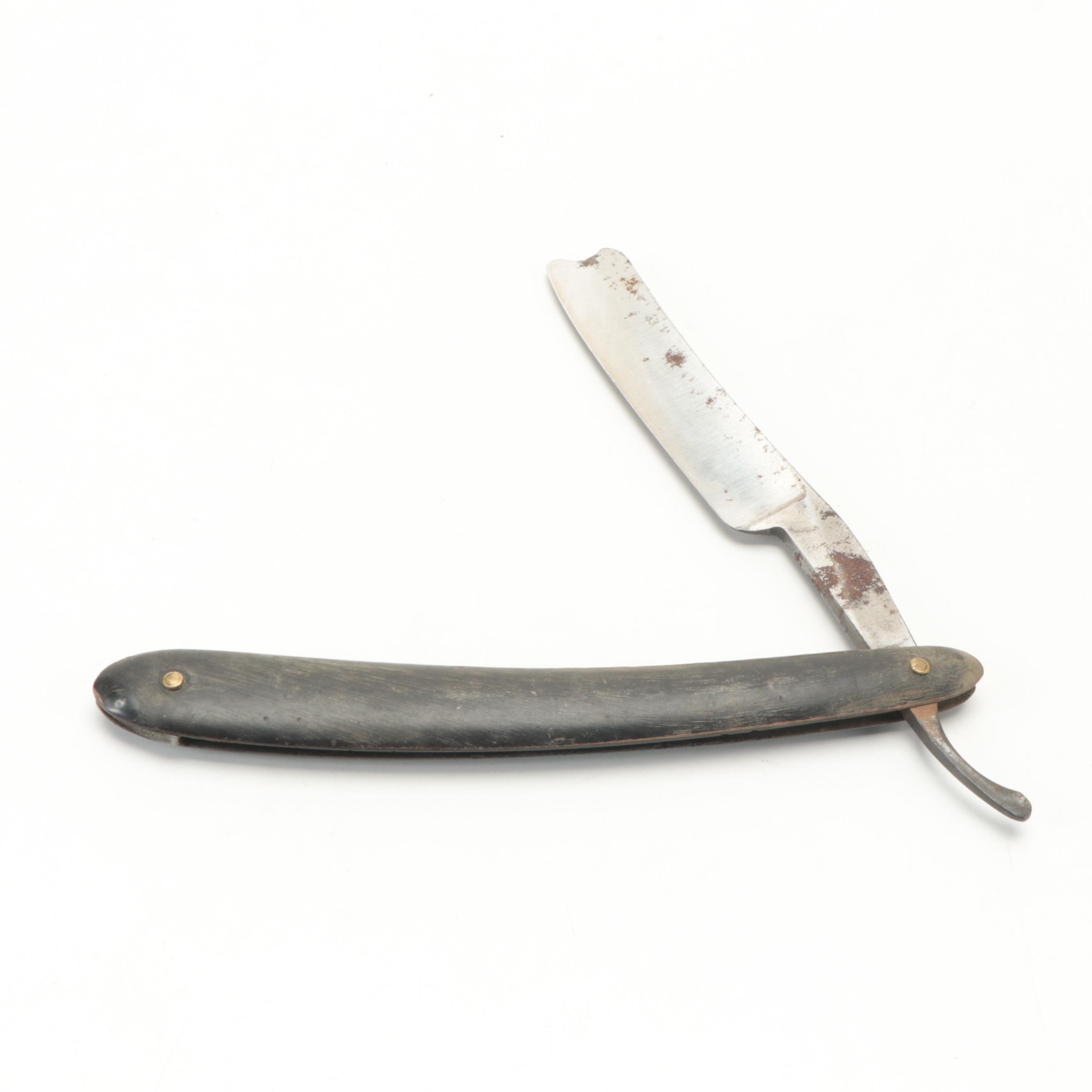 Horn Handled Steel Shaving Straight Razor, 19th Century | EBTH