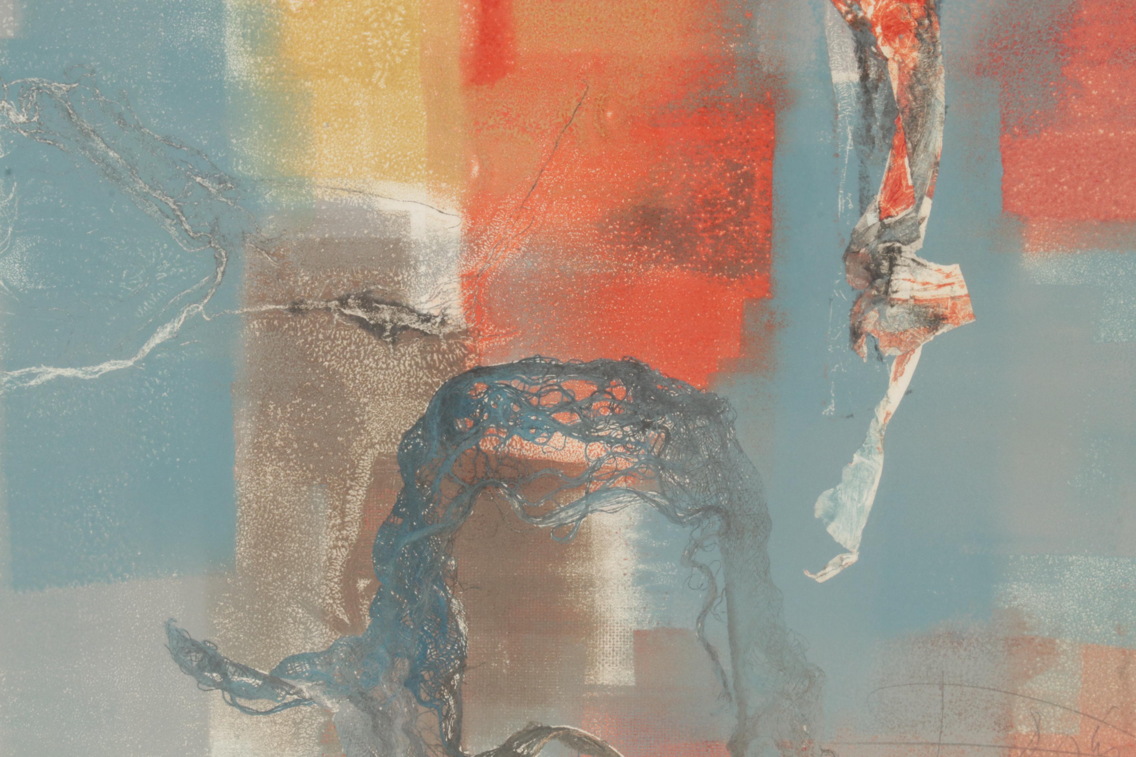 László Dús Abstract Monotype "Untitled," 1980 | EBTH