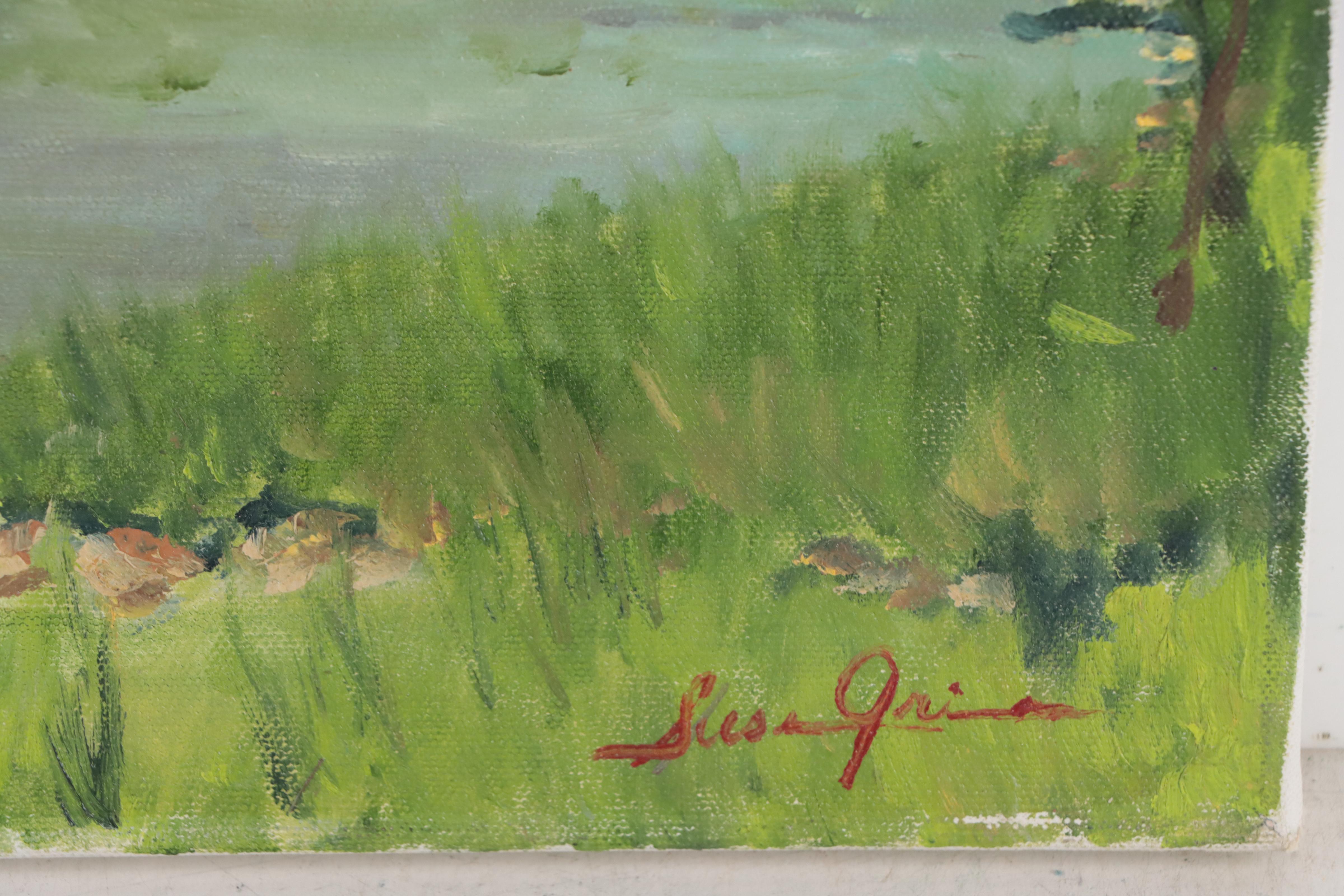 Susan Grier Landscape Oil Painting of River, Circa 2000 | EBTH