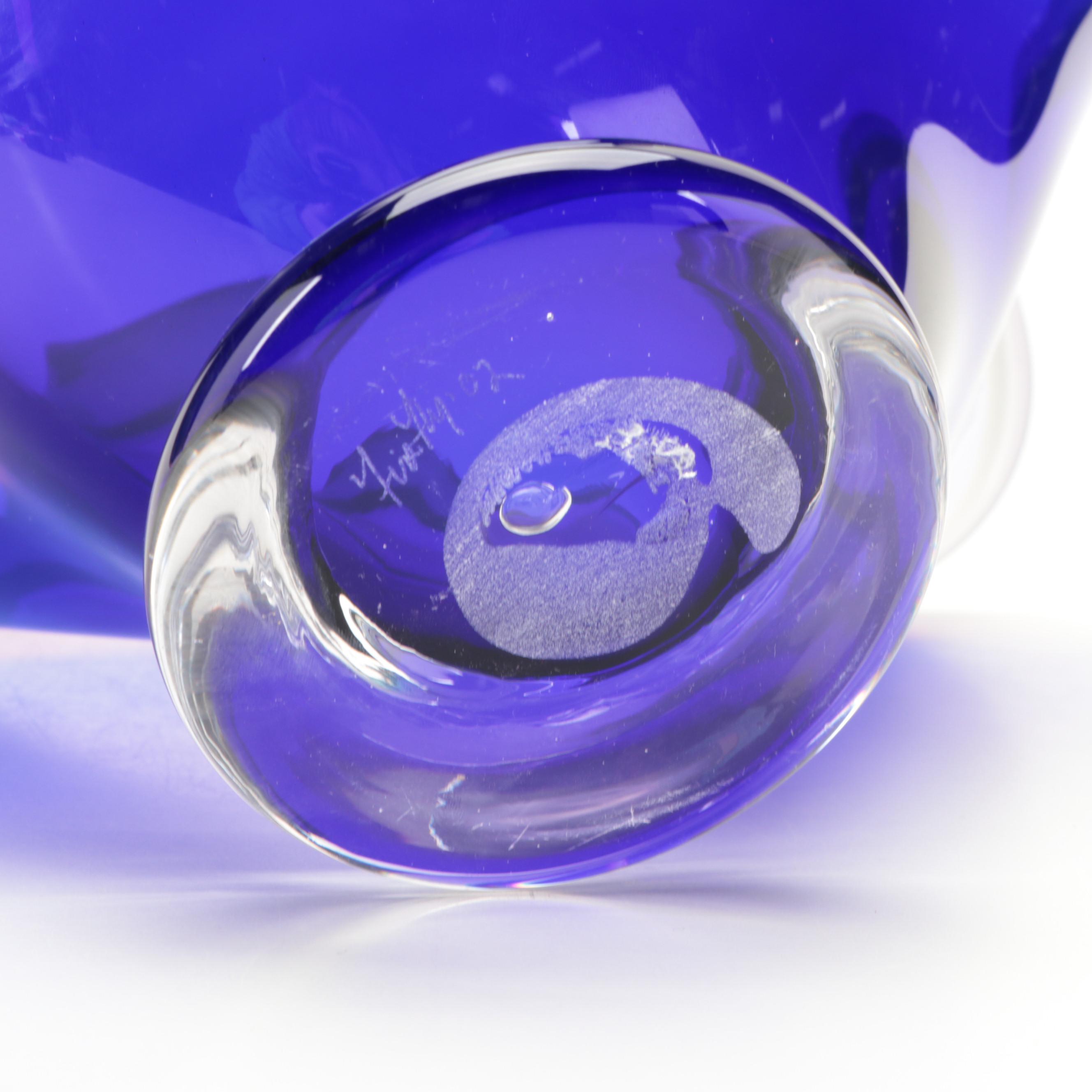 FireFly Studios Art Glass Handkerchief Bowl | EBTH
