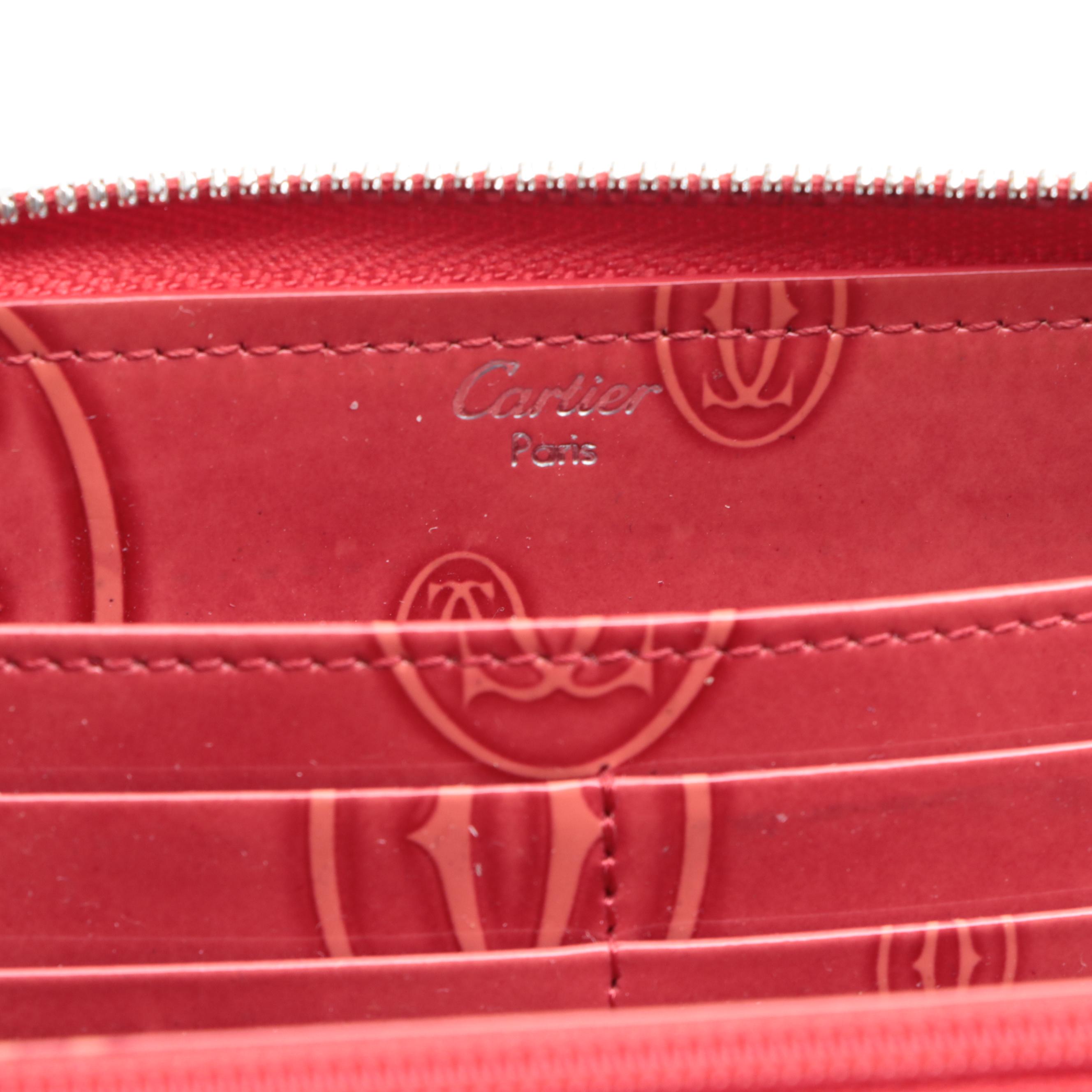 Cartier Embossed Leather Zip Wallet | EBTH