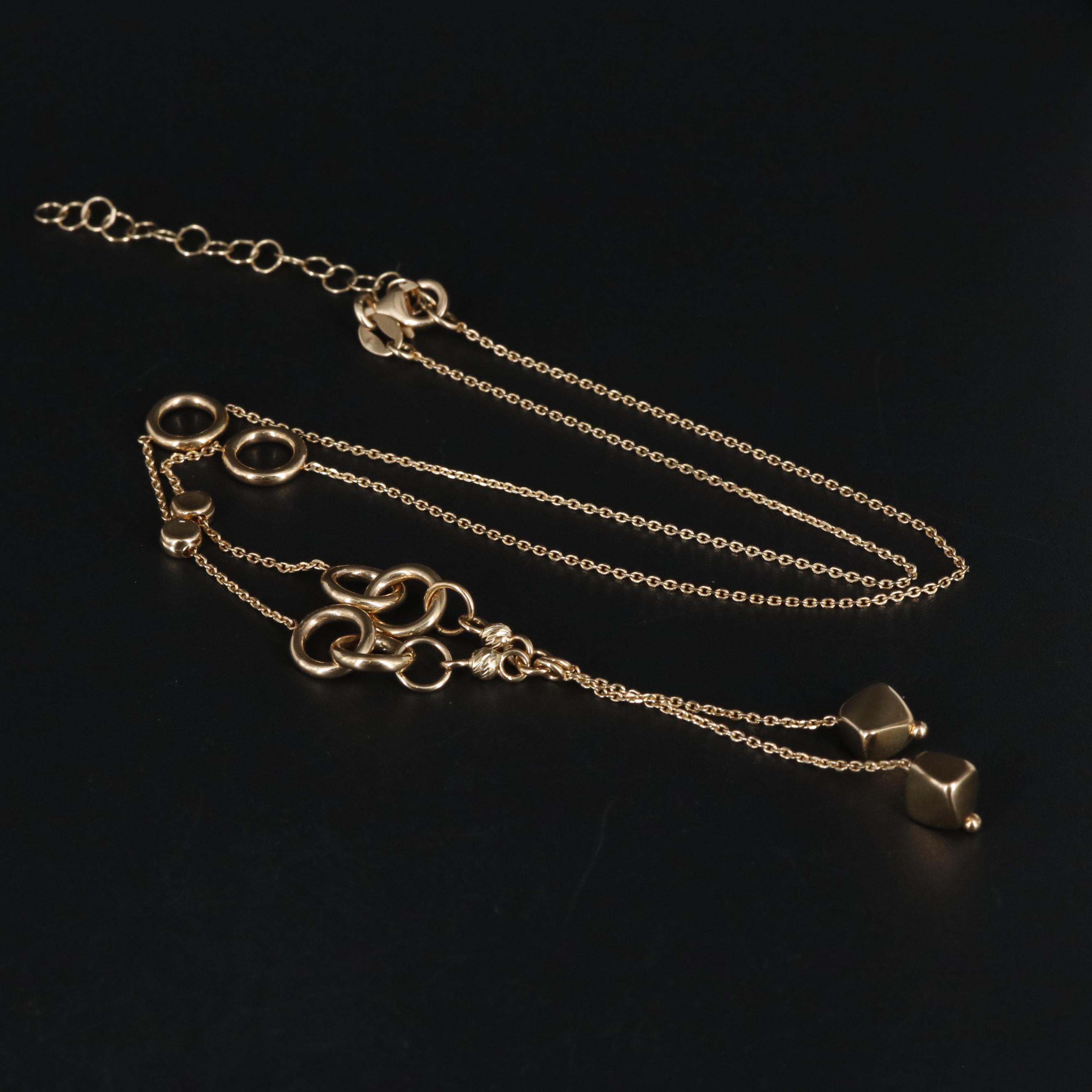 14K Lariat Chain Necklace | EBTH