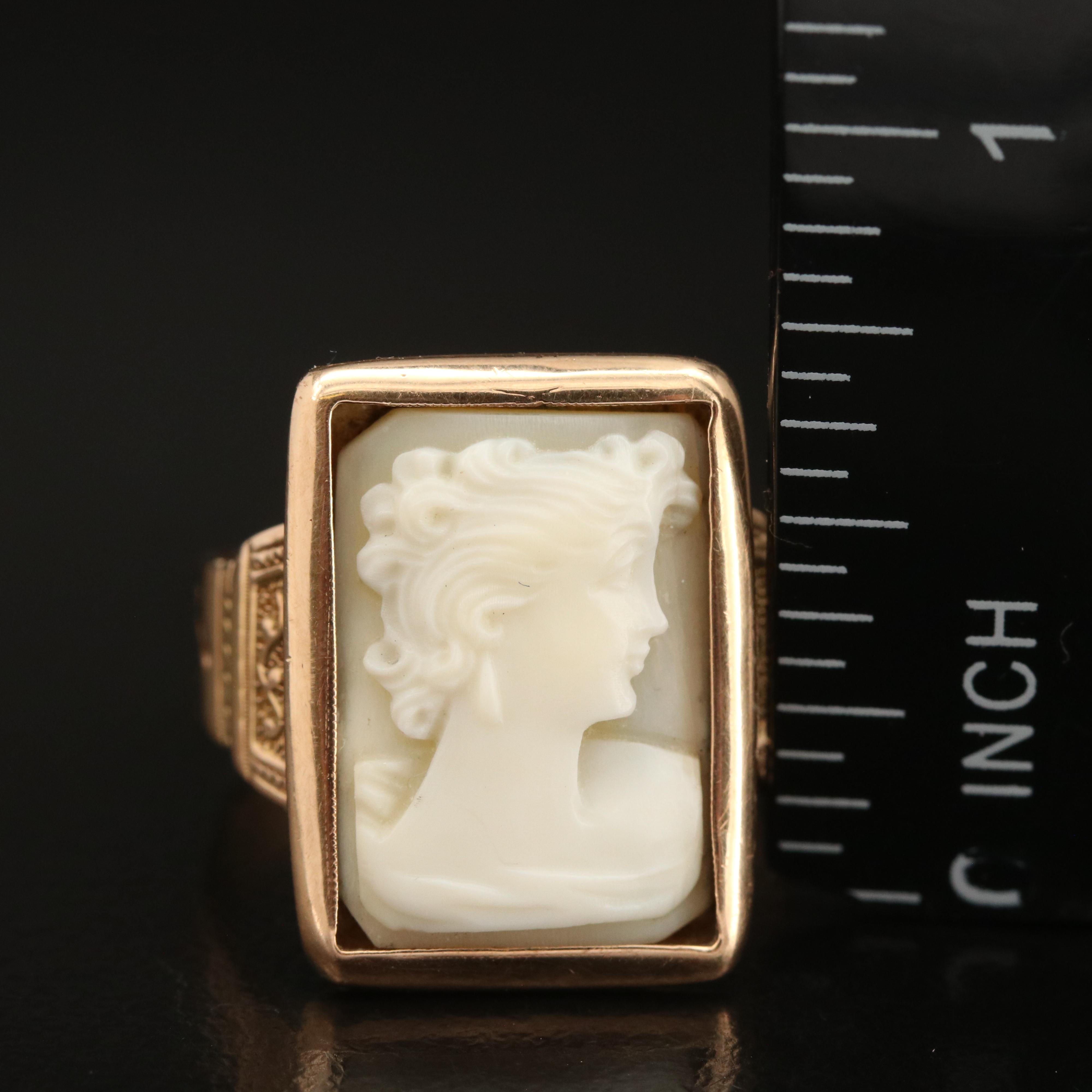 14K Shell Cameo Ring | EBTH