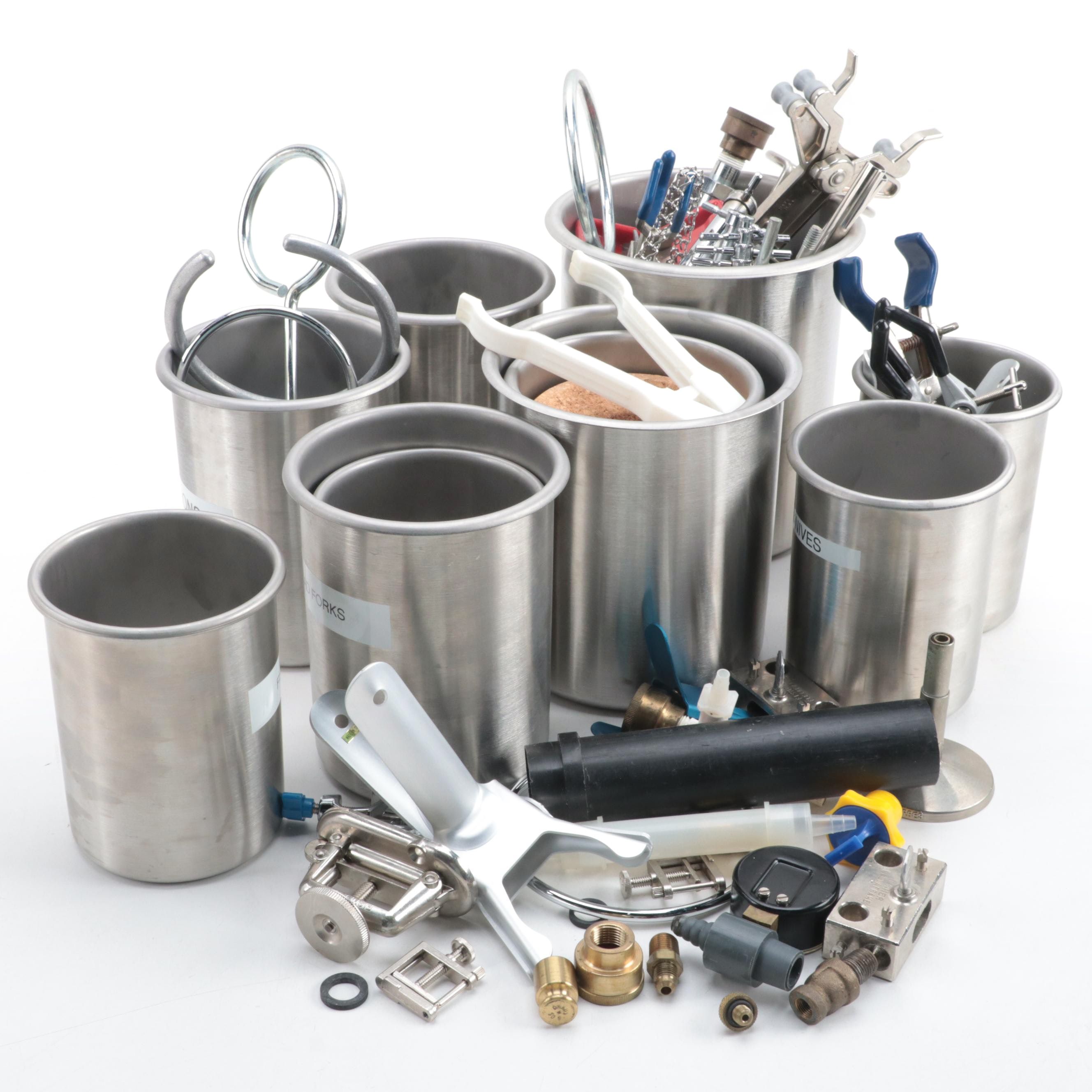 Polar Ware Stainless Steel Canisters with Lab Clamp Hardware | EBTH