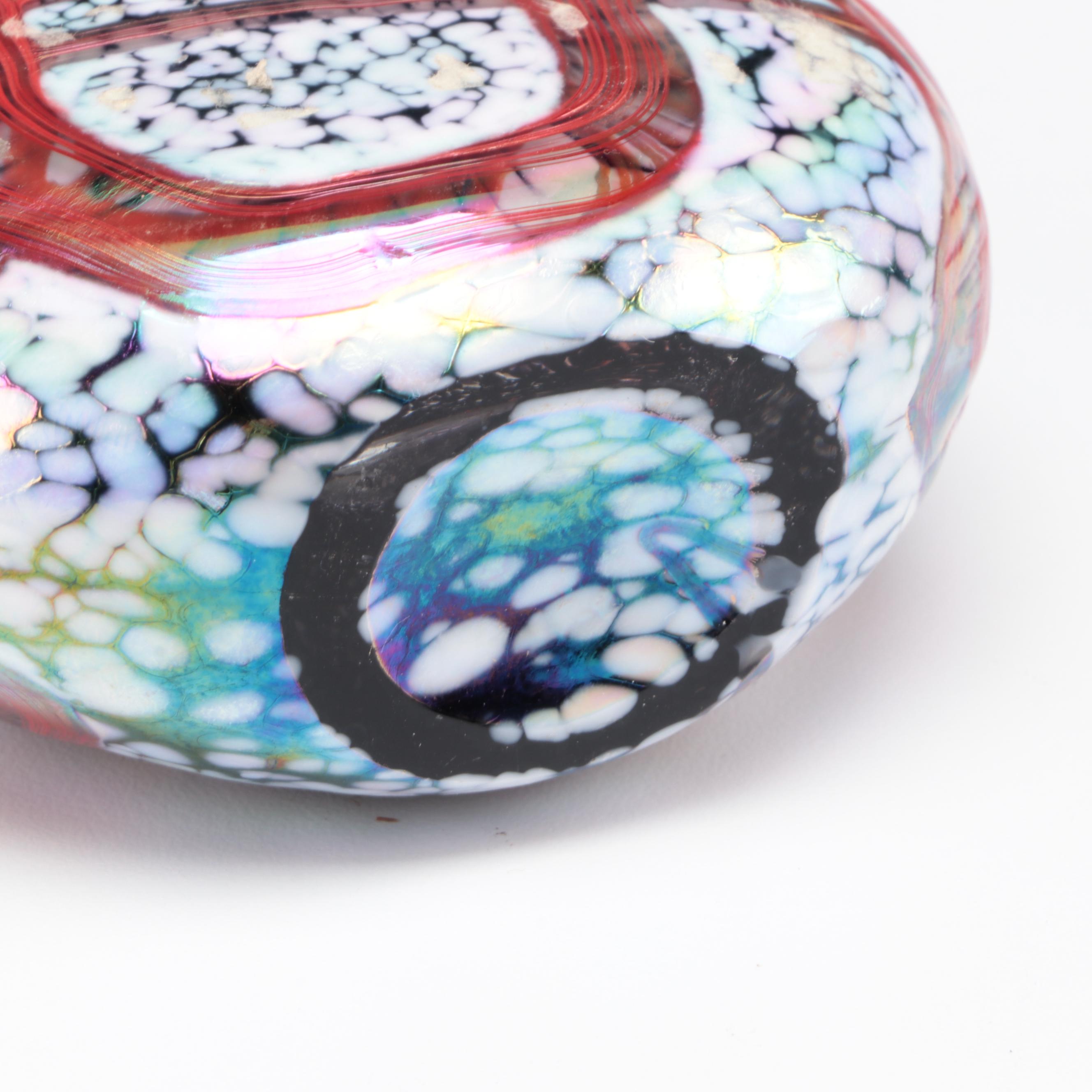 East Asian Reverse Painted Snuff Bottle with Iridescent Trailing ...