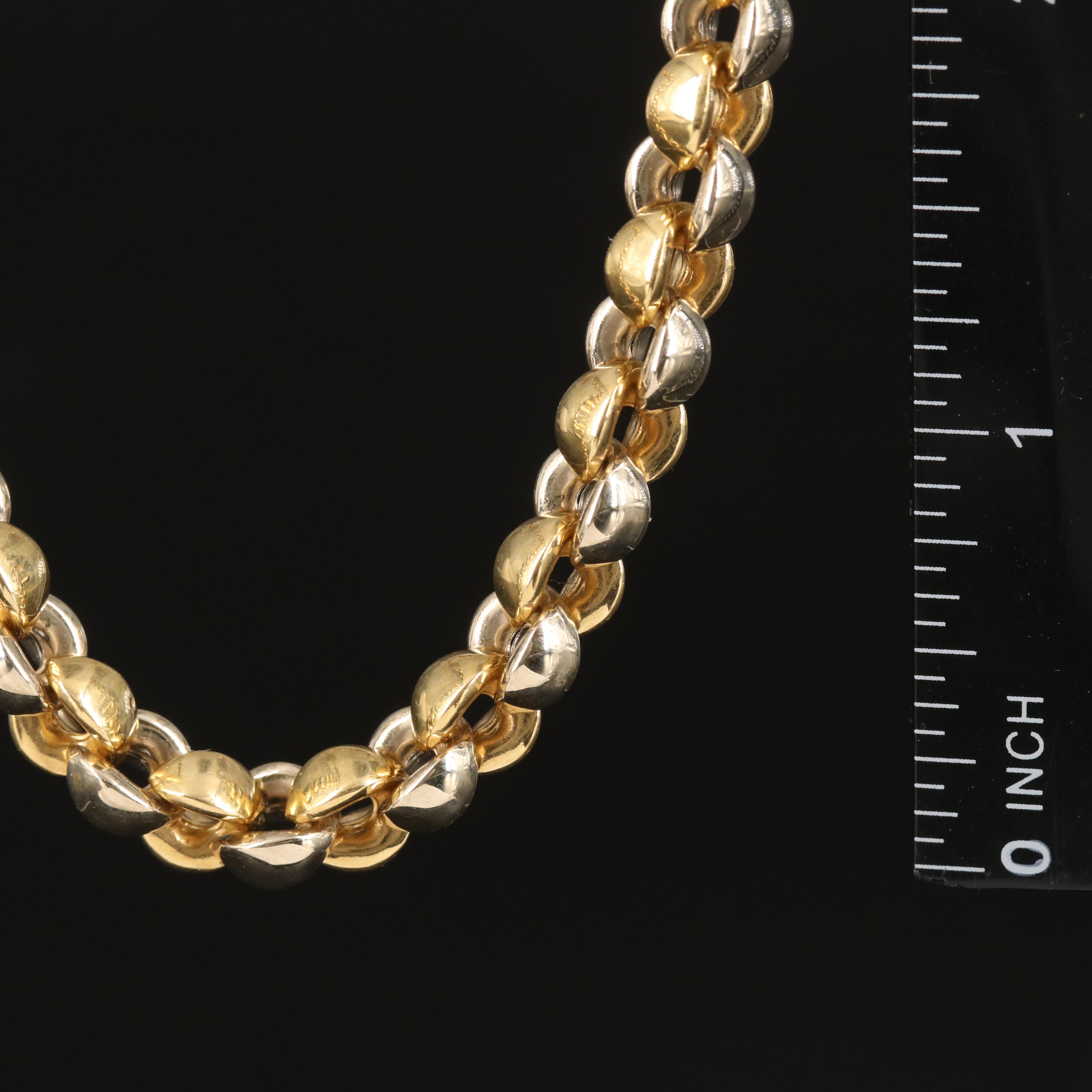 Italian 18K Two-Tone Gold Chain Necklace | EBTH