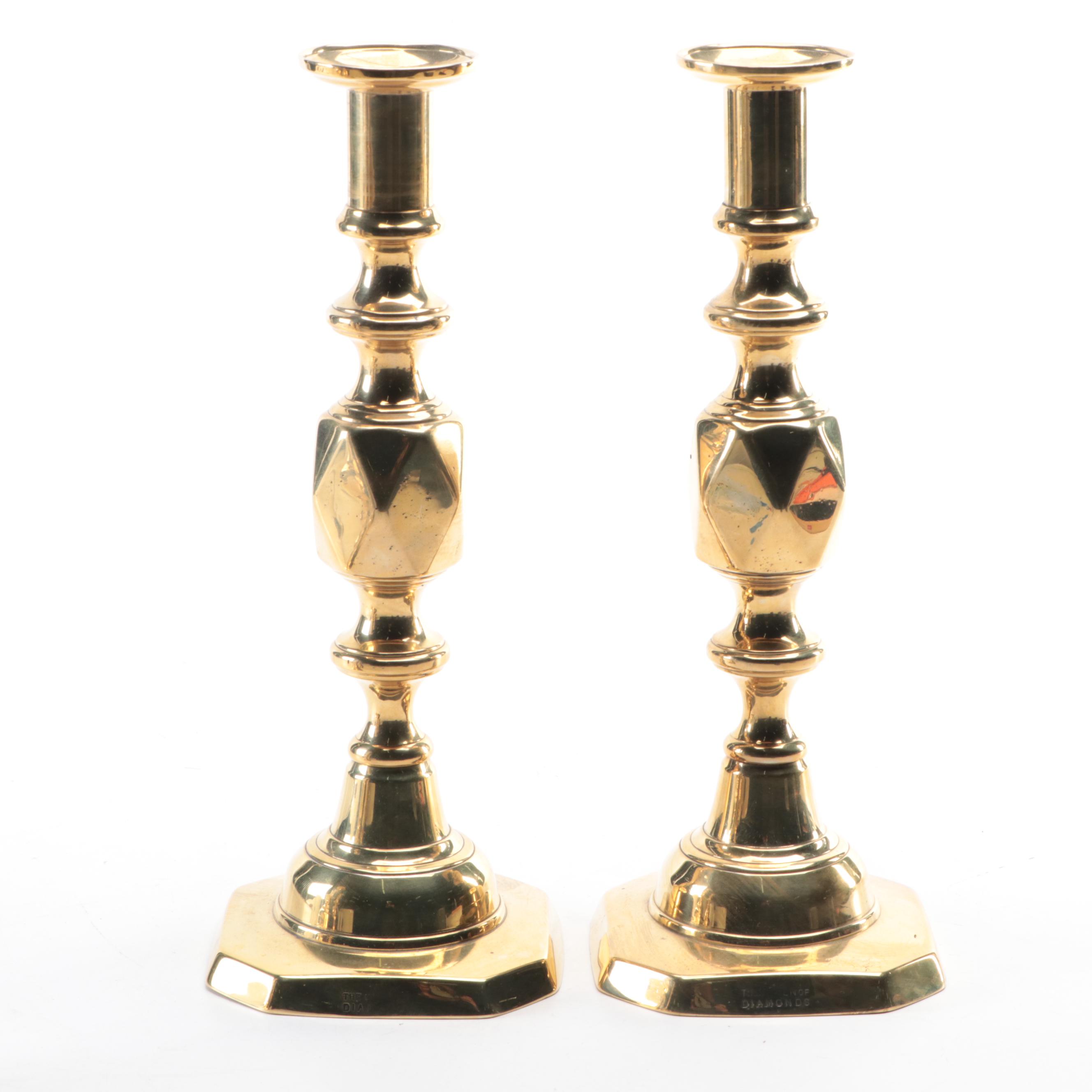 English Brass The Queen of Diamonds and Other Brass Candlesticks | EBTH
