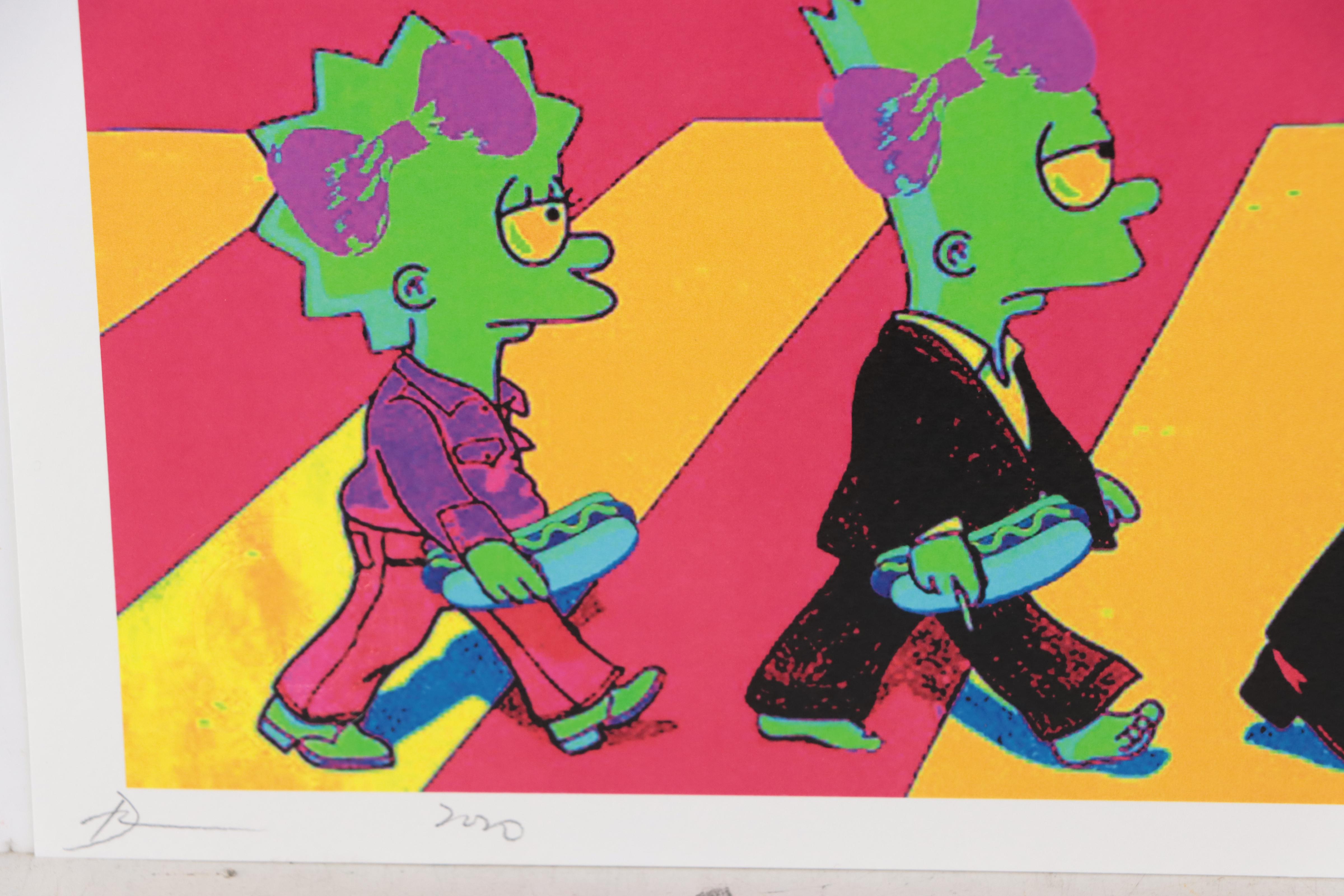 Death NYC Pop Art Graphic Print of The Simpsons Crossing Abbey Road ...