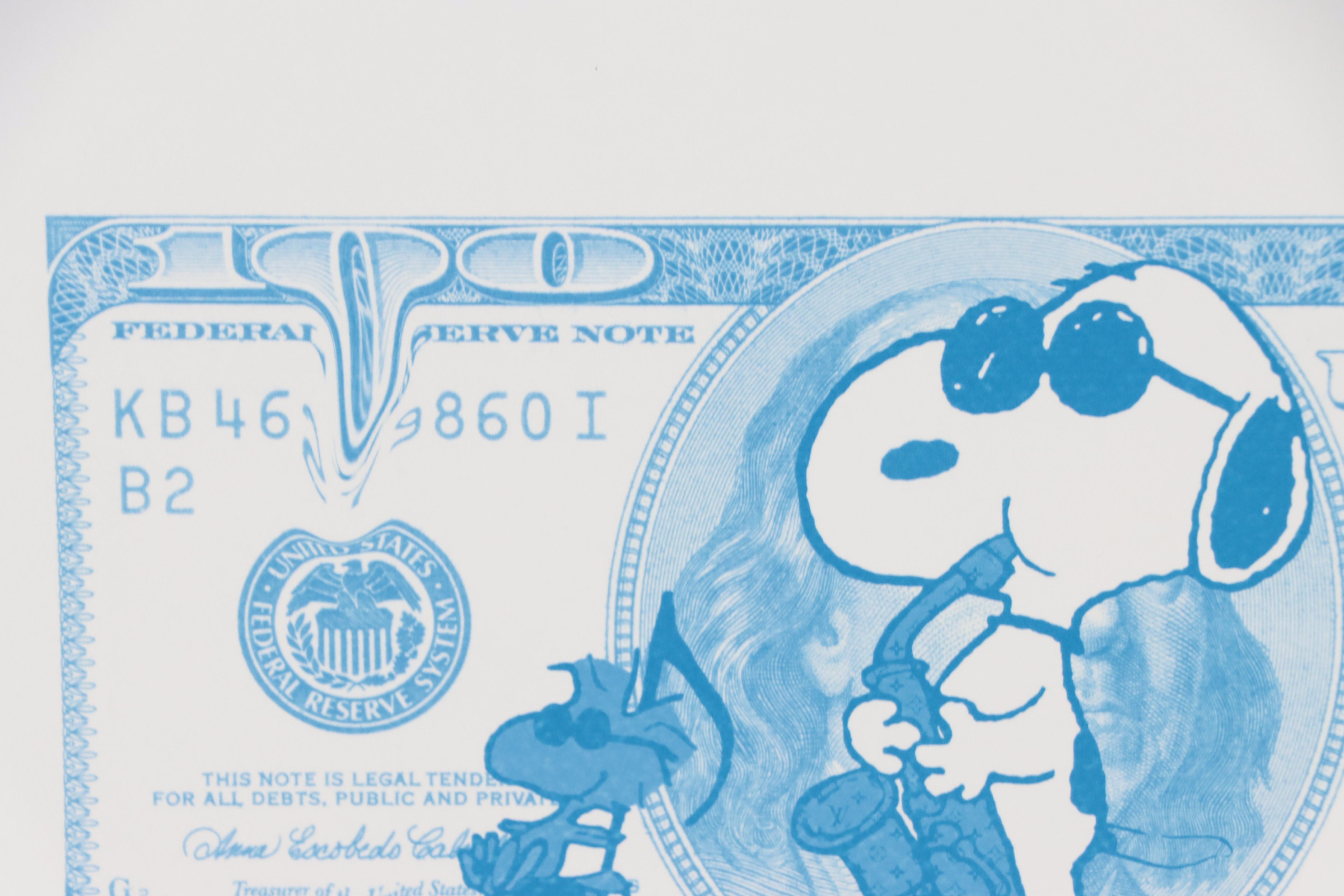 Death NYC Pop Art Graphic Print of Snoopy Hundred Dollar Bill, 2019 | EBTH