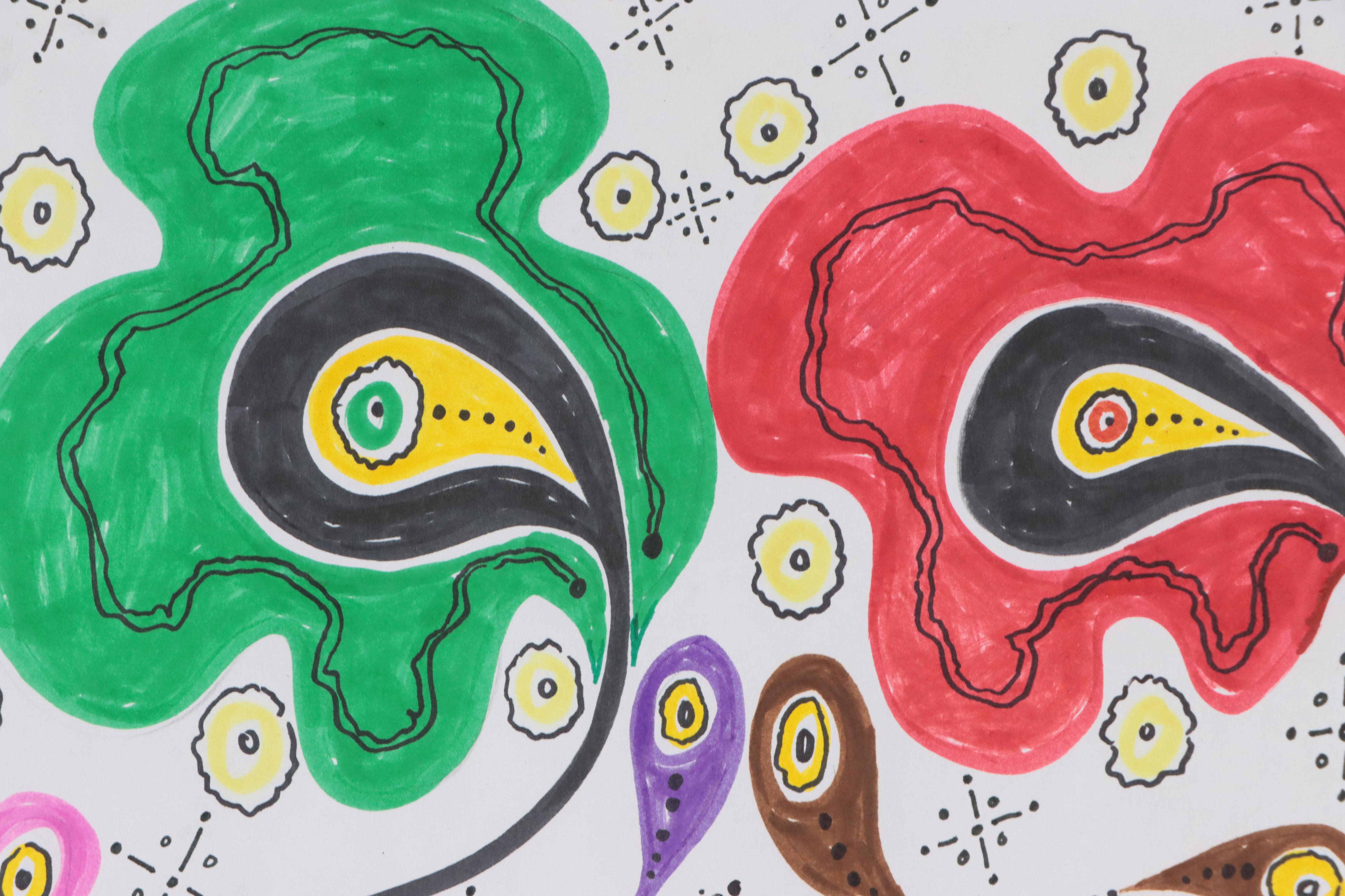 Achi Sullo Abstract Ink Drawing | EBTH