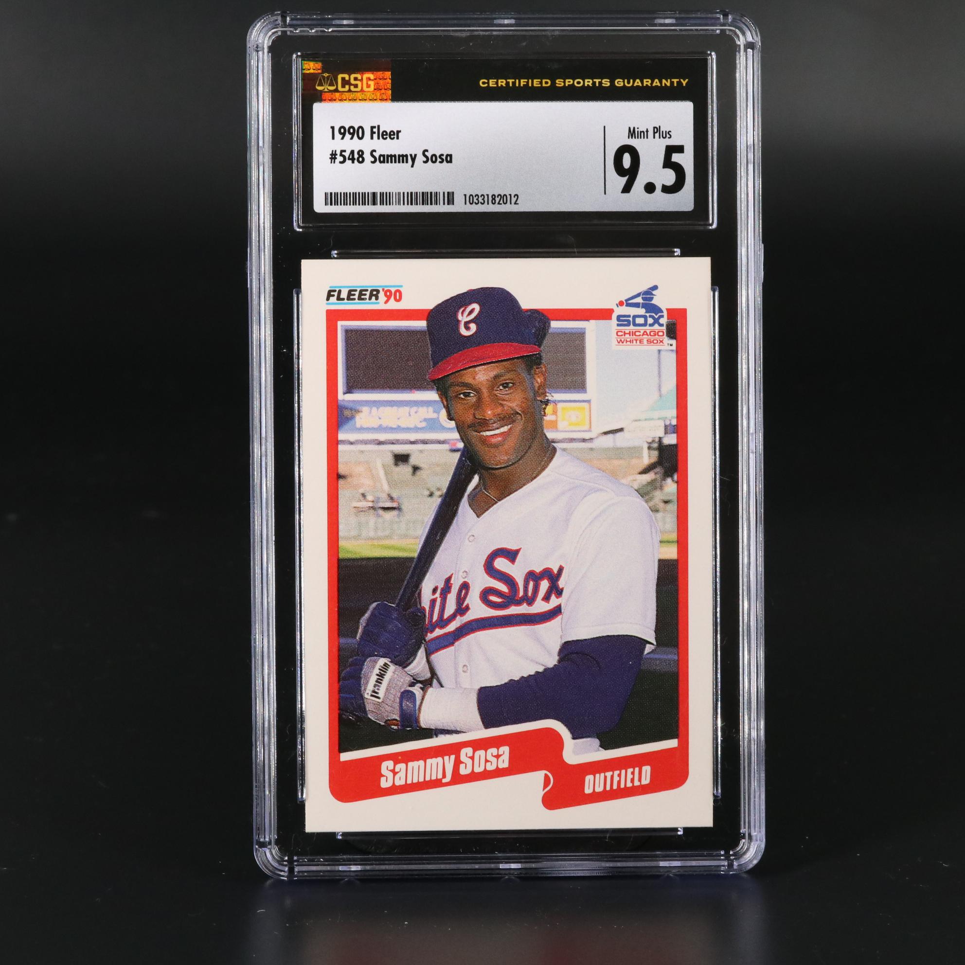 1990 Fleer Sammy Sosa CSG 9.5 #548 Chicago White Sox | EBTH