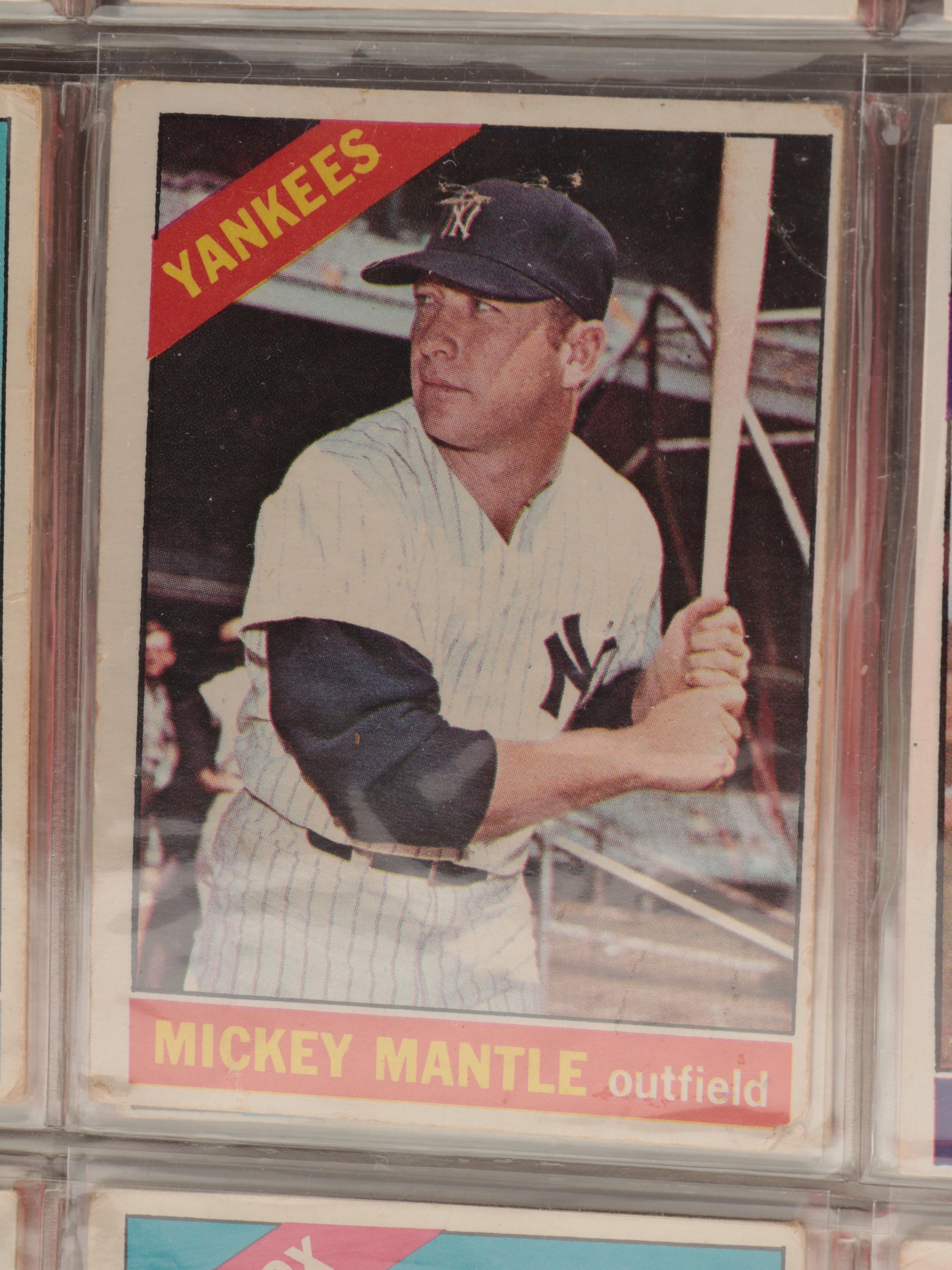 1966 Topps Baseball Cards Including #1–410 and High Numbers, Mantle ...