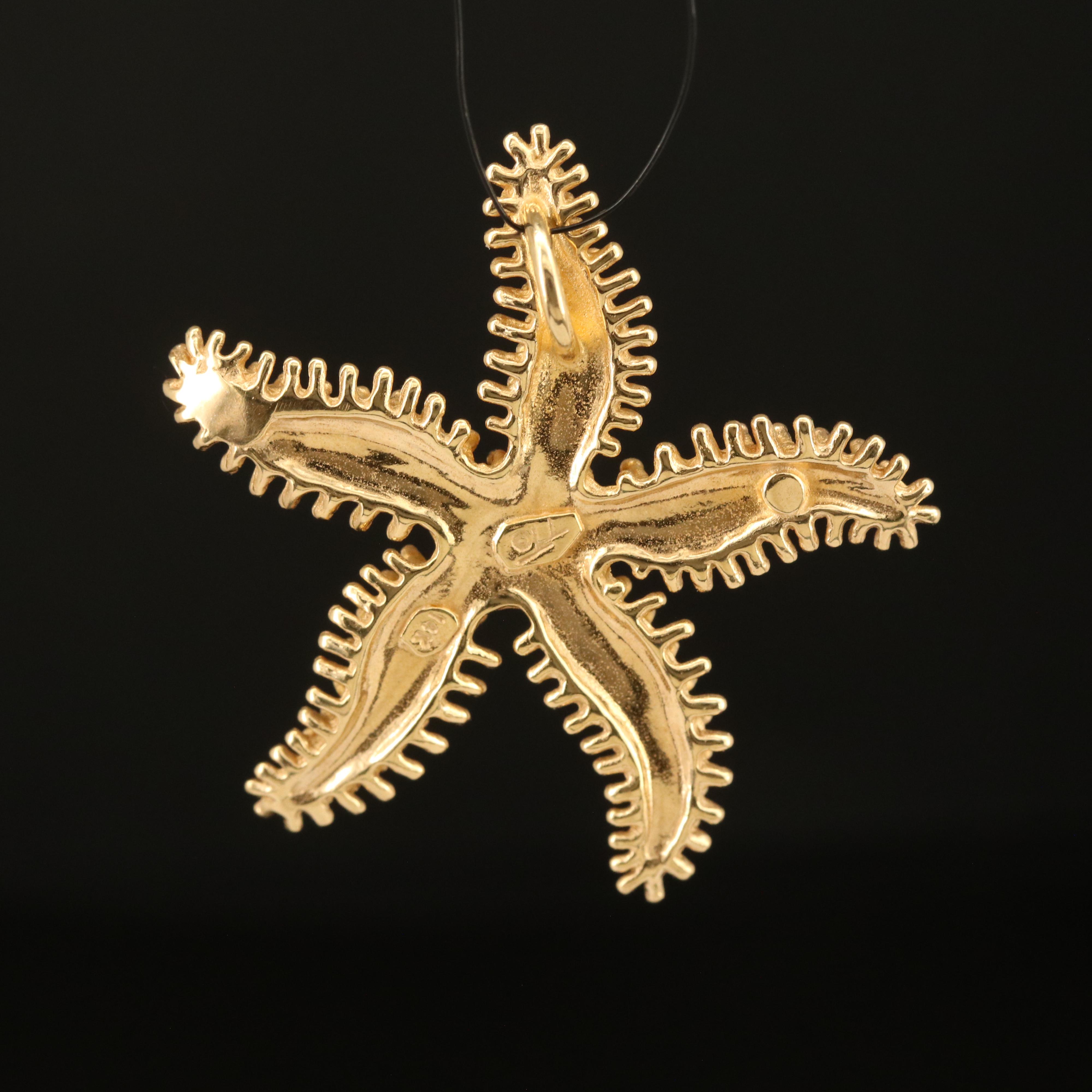14K Granulated Starfish Pendant | EBTH