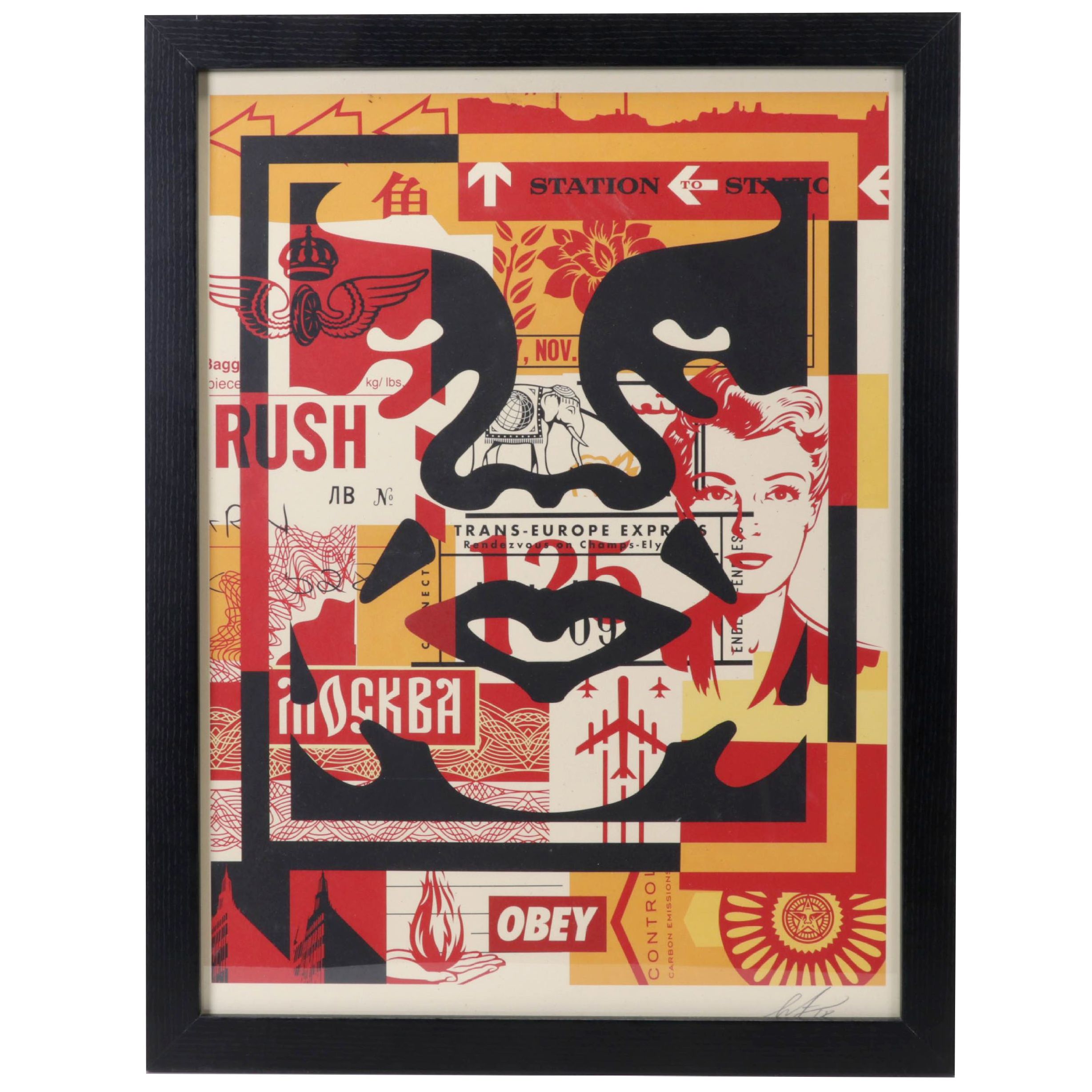 Shepard Fairey Offset Print "OBEY 3-Face Collage," 2018 | EBTH