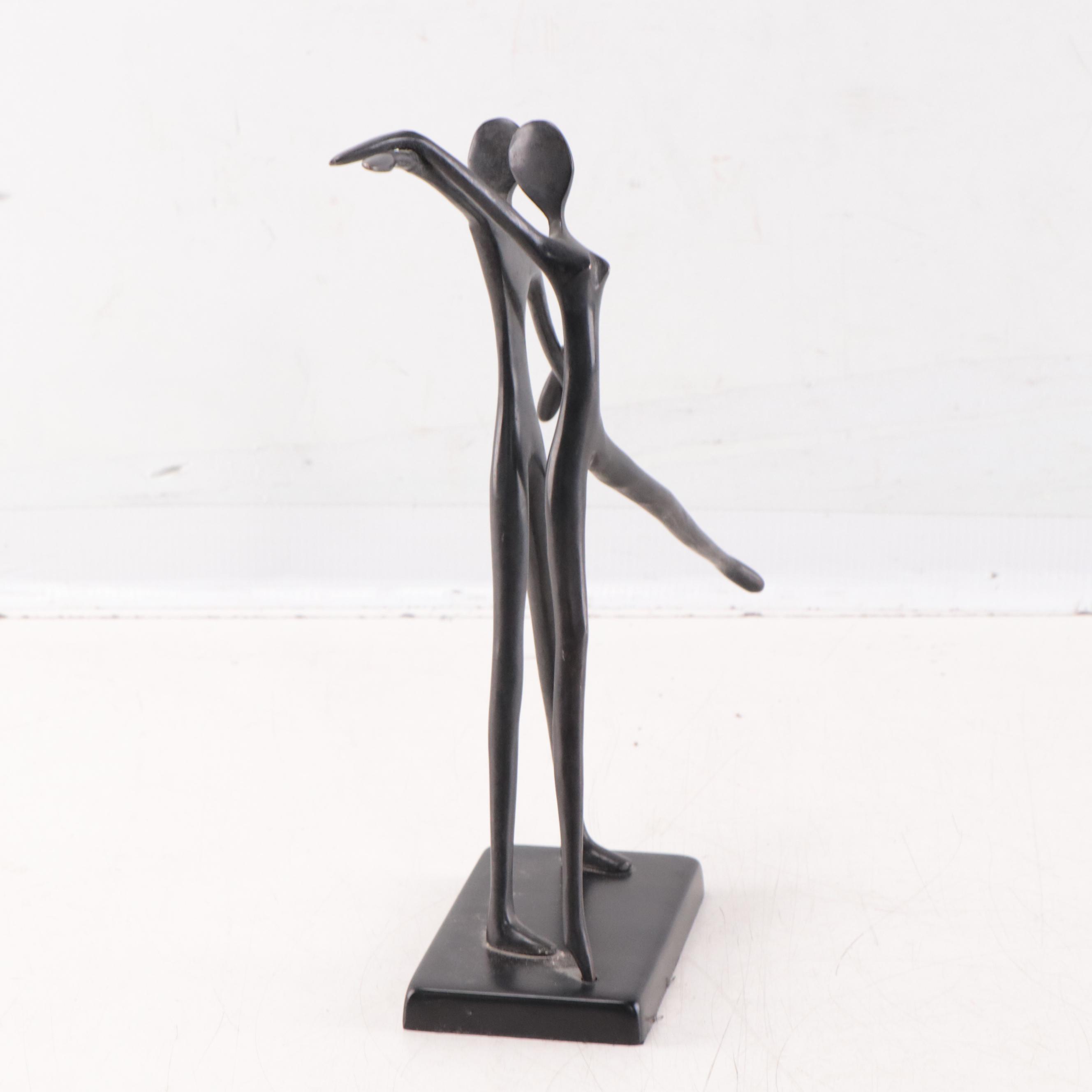 Bodrul Khalique Abstract Bronze Sculpture of Figures Dancing | EBTH